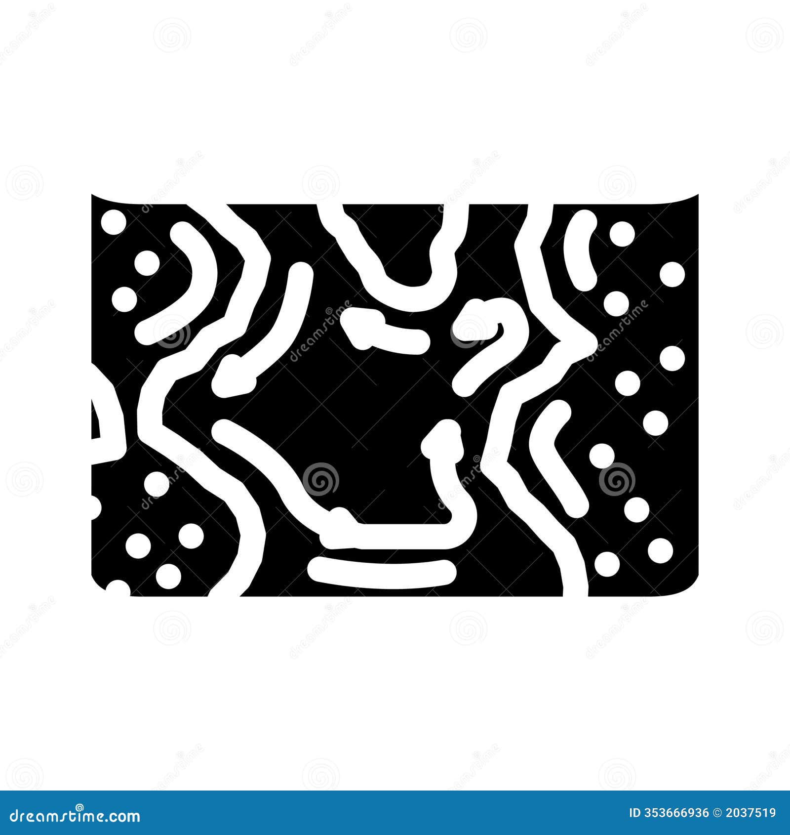 Map of Ocean Currents World Ocean Glyph Icon Vector Illustration Stock ...