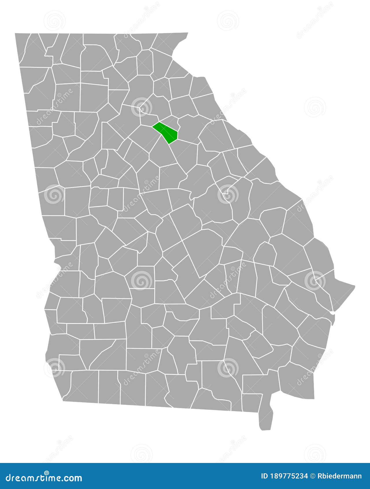 Map of Oconee in Georgia stock vector. Illustration of region - 189775234