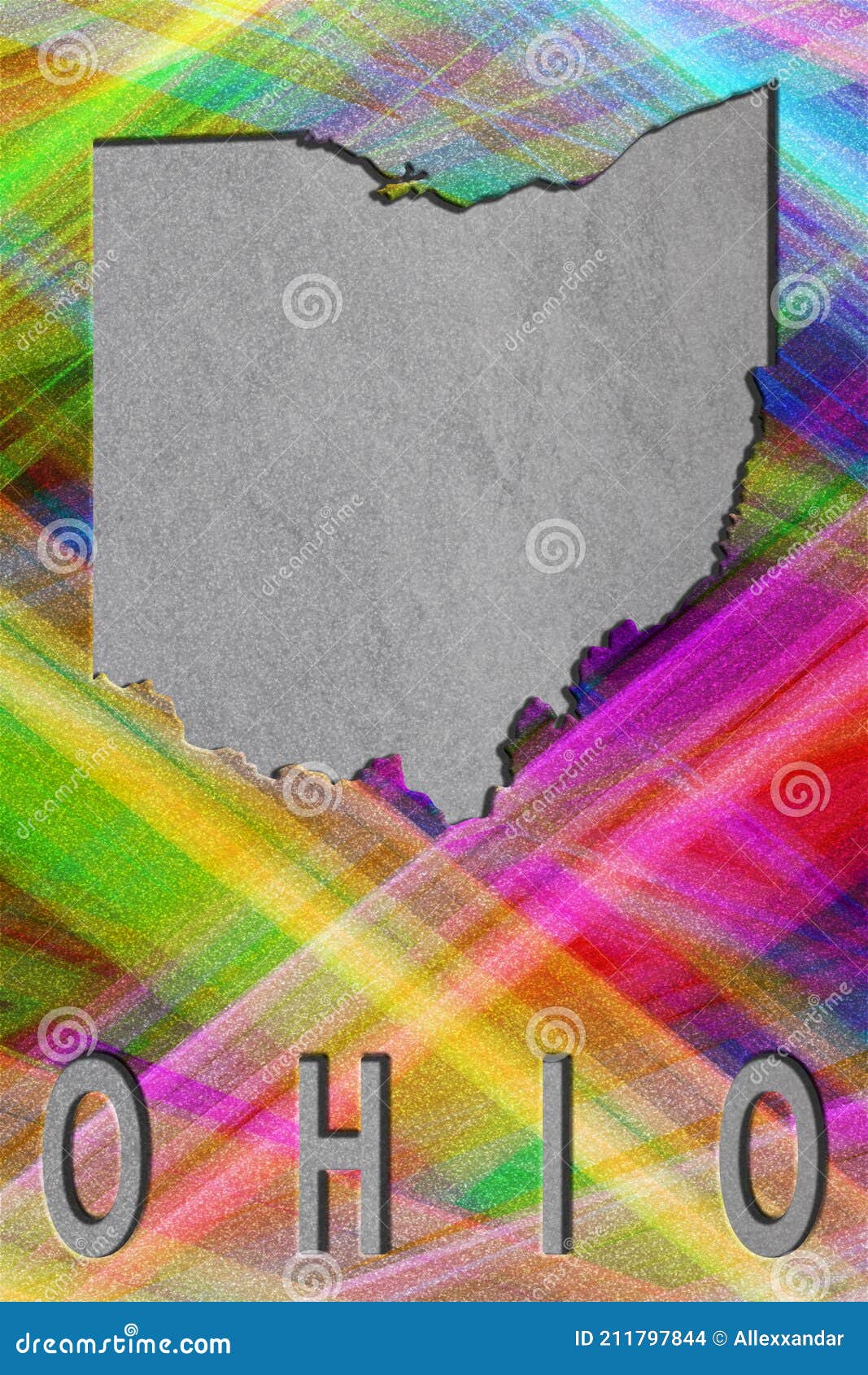 Colorful Ohio Political Map With Clearly Labeled, Separated Layers ...