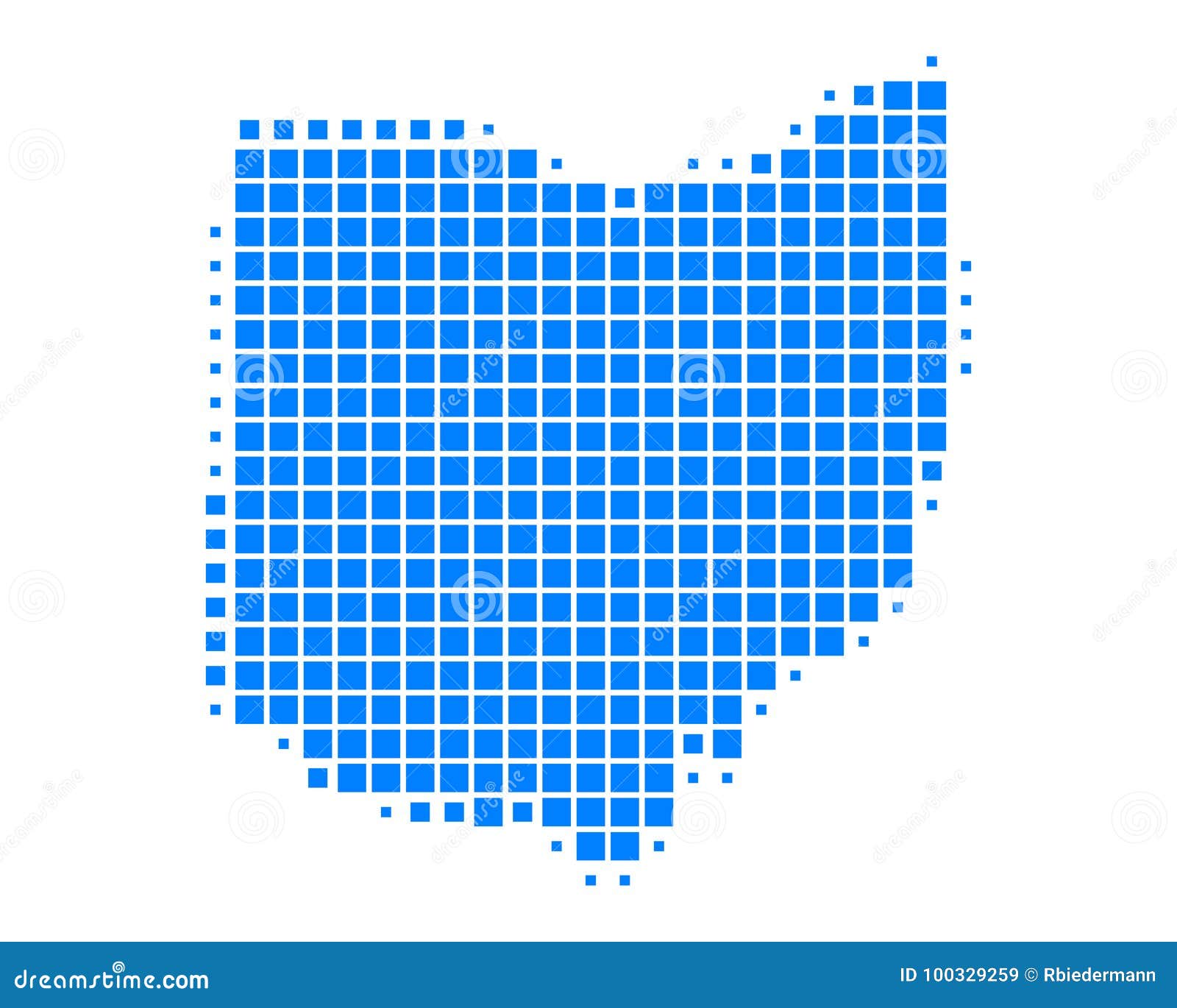 Map of Ohio stock vector. Illustration of states, dots - 100329259