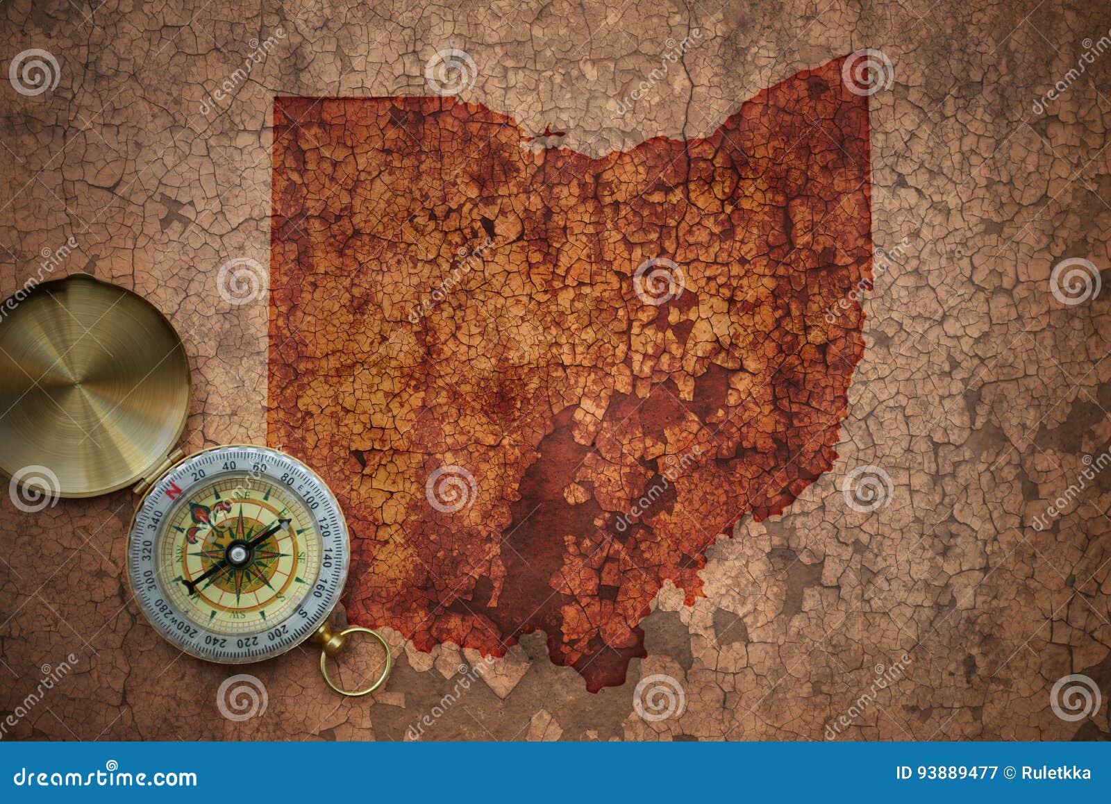 Ohio State Map Old Paper Stock Photos - Free & Royalty-Free Stock ...