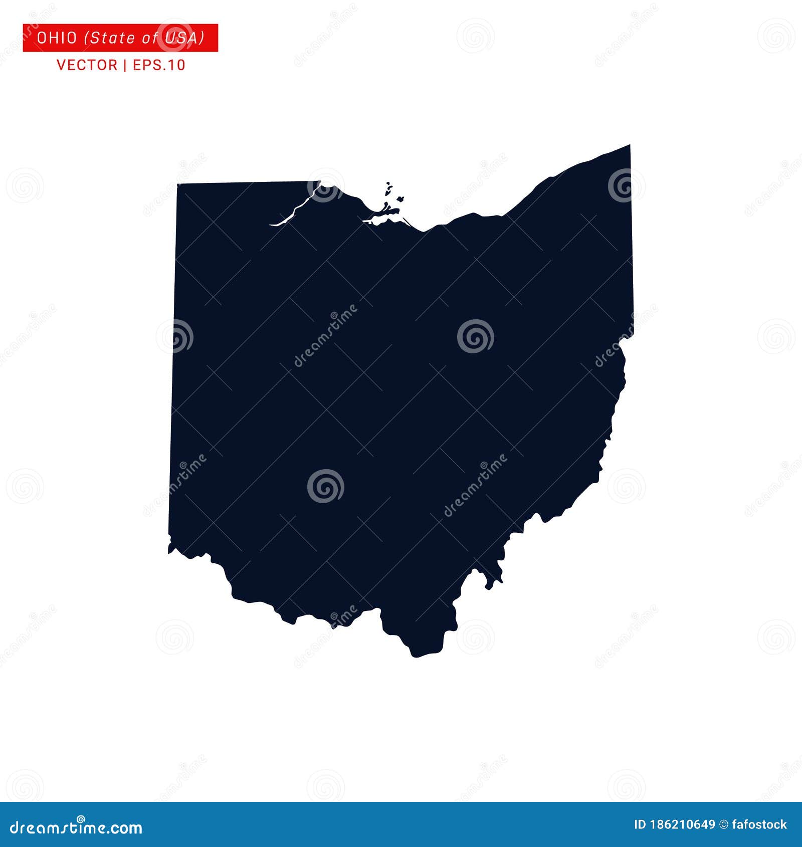 Map of Ohio Vector Design Template Stock Vector - Illustration of ...