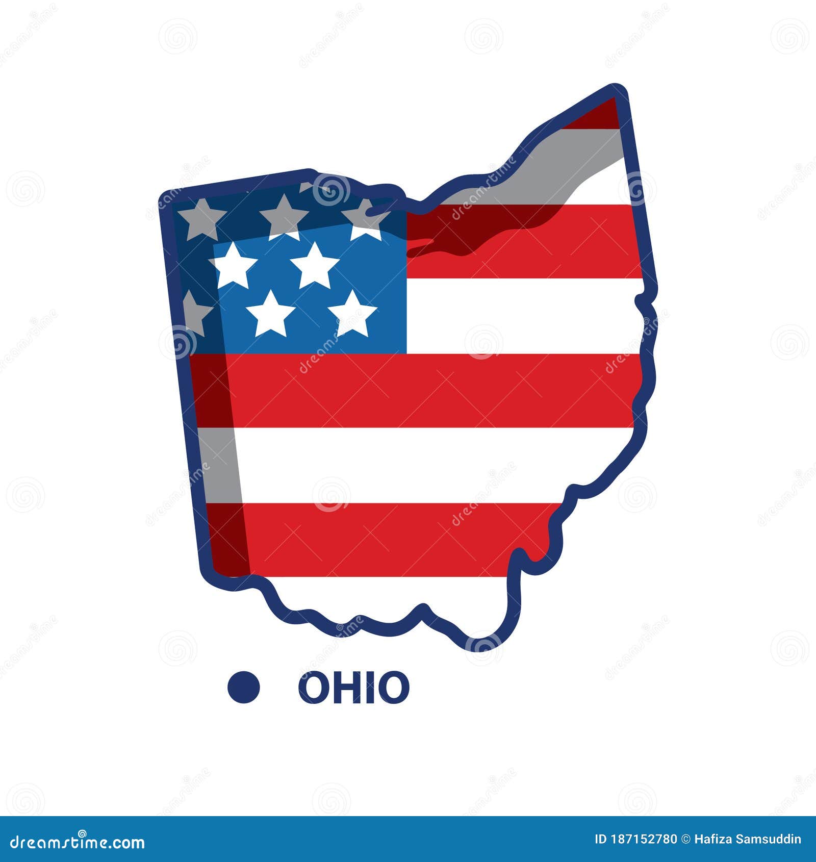Map of Ohio. Vector Illustration Decorative Design Stock Vector ...
