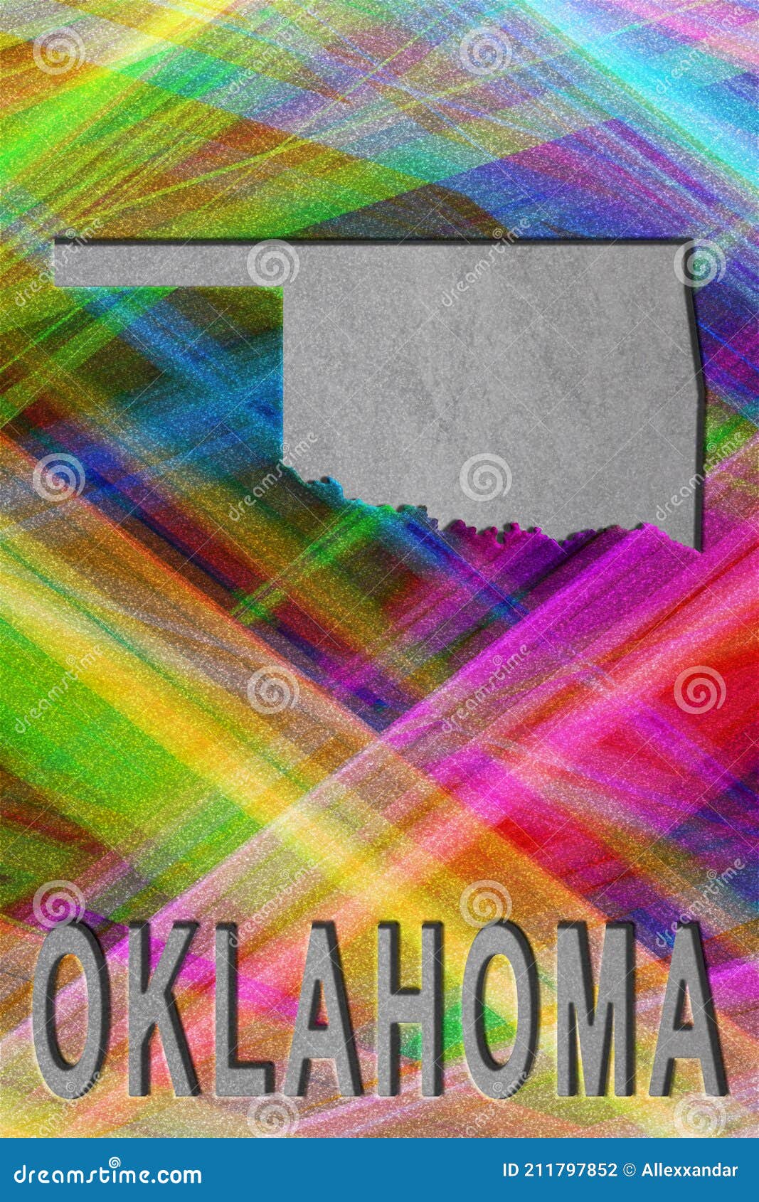 Colorful Oklahoma Political Map With Clearly Labeled, Separated Layers ...