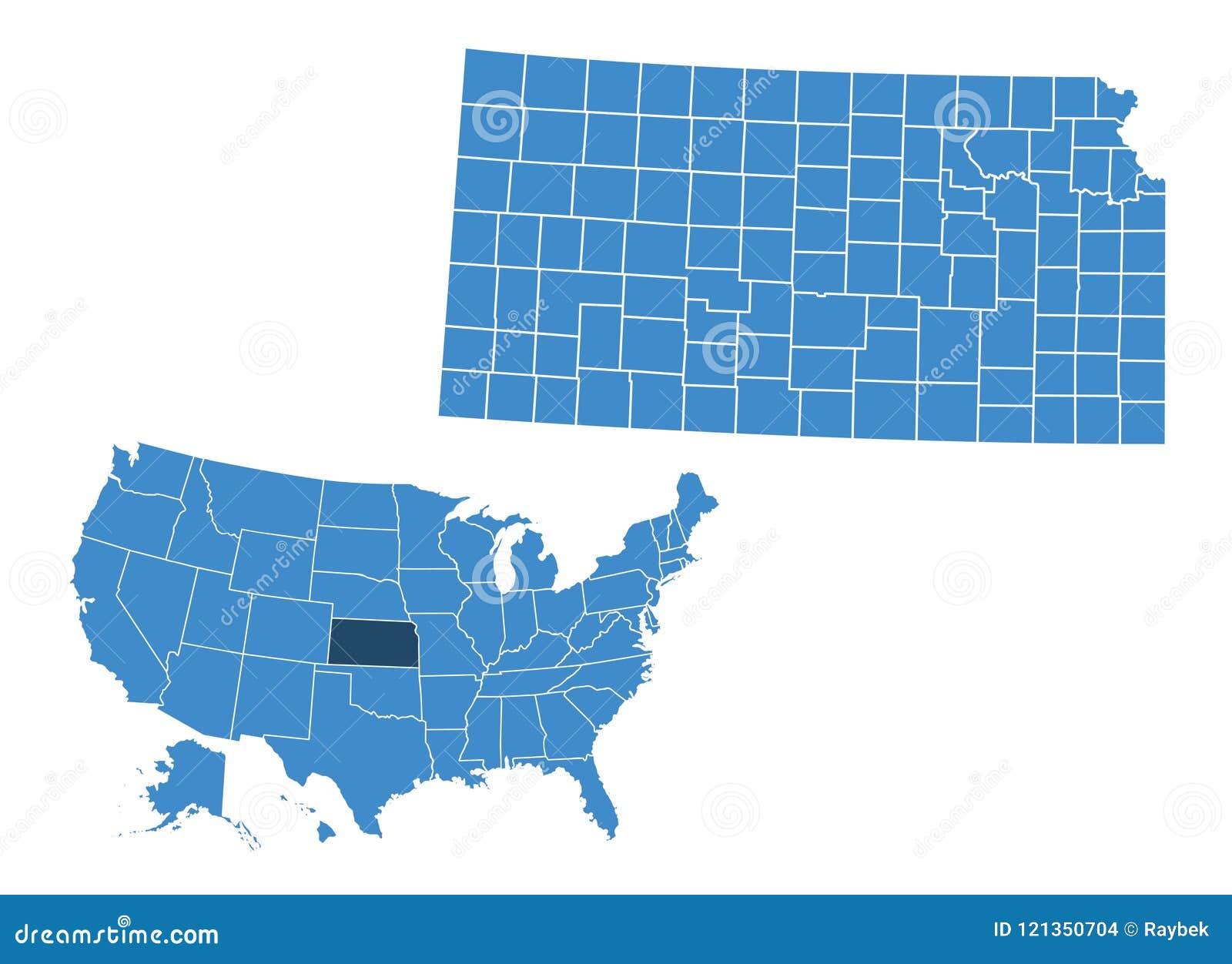 Map of Oklahoma state stock illustration. Illustration of abstract ...