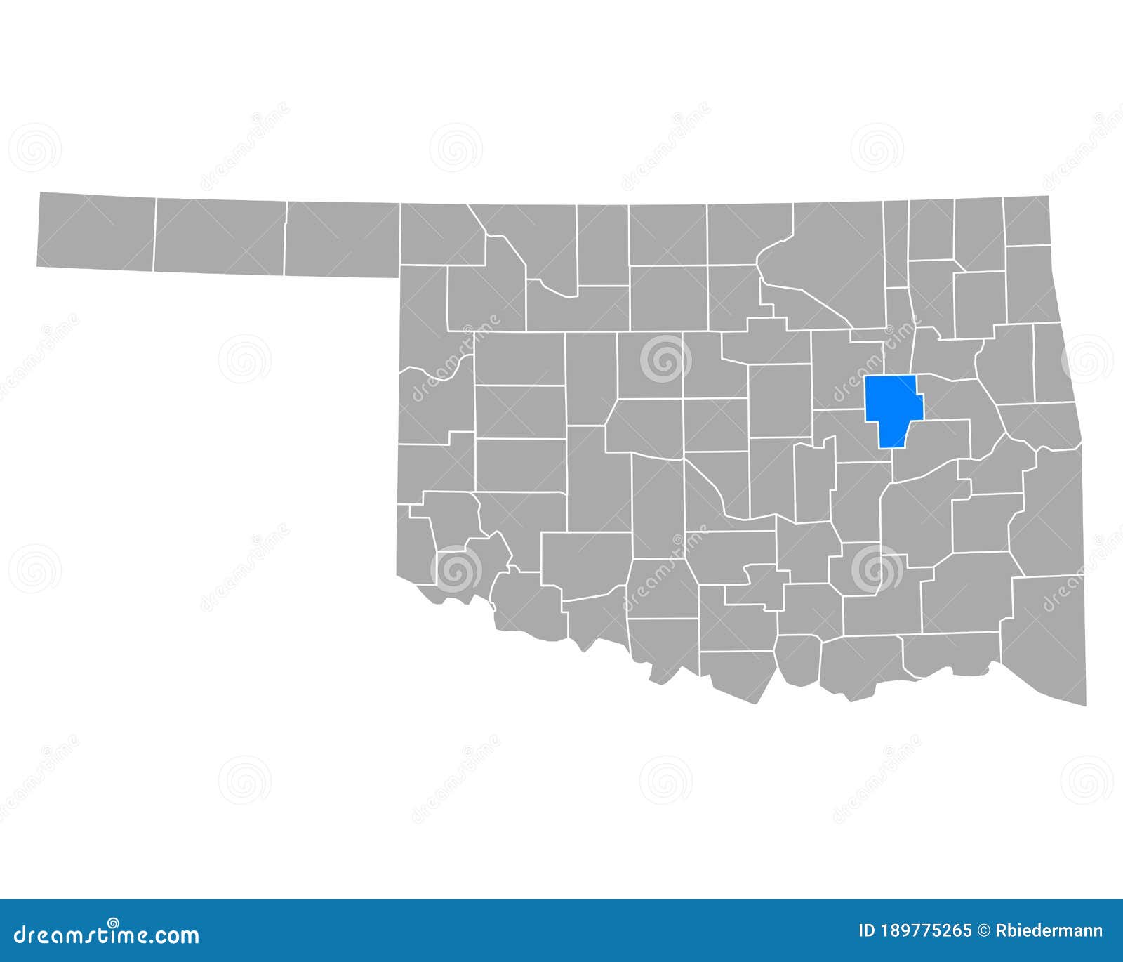 Map of Okmulgee in Oklahoma Stock Vector - Illustration of isolated ...