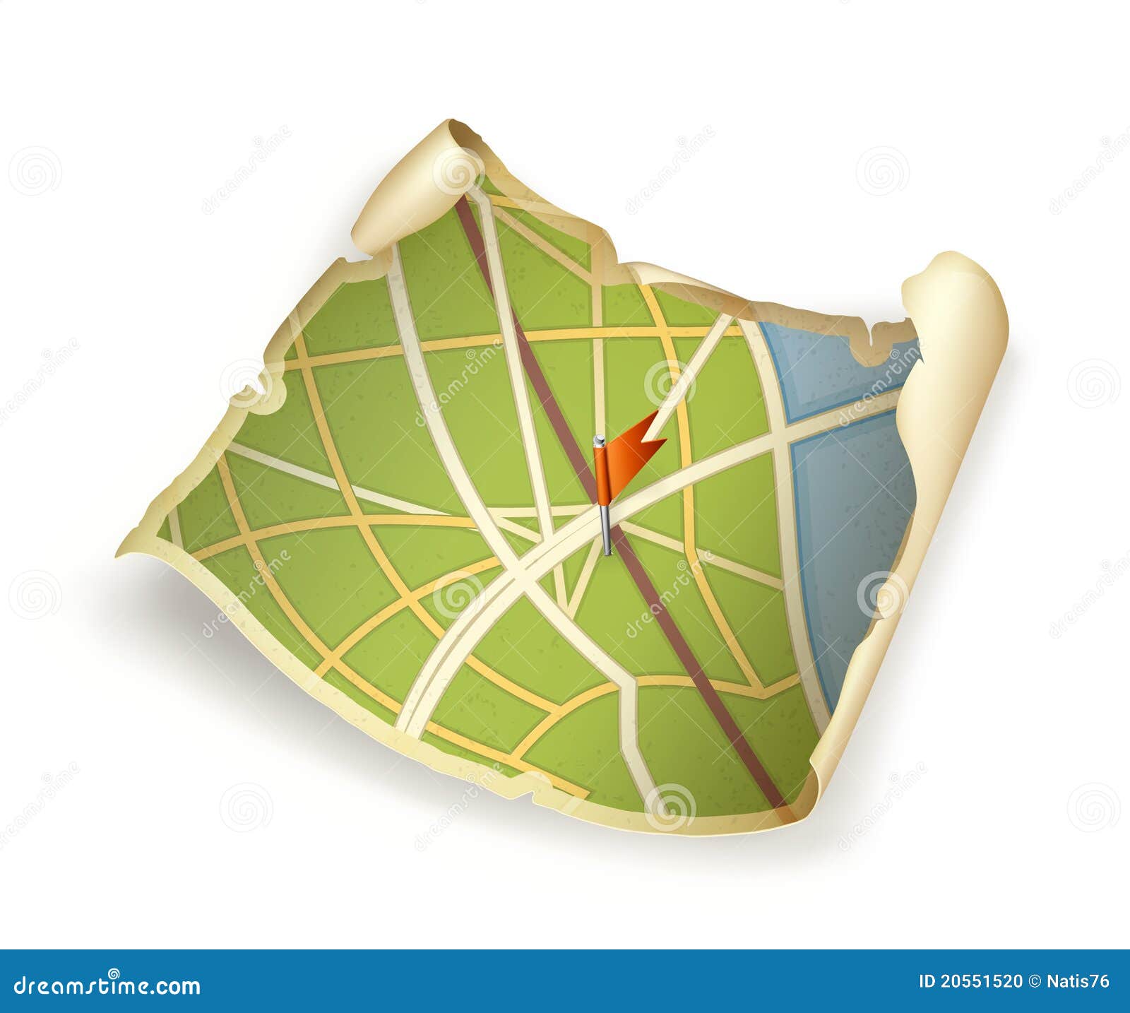 Map Old stock vector. Illustration of color, torn, icon - 20551520