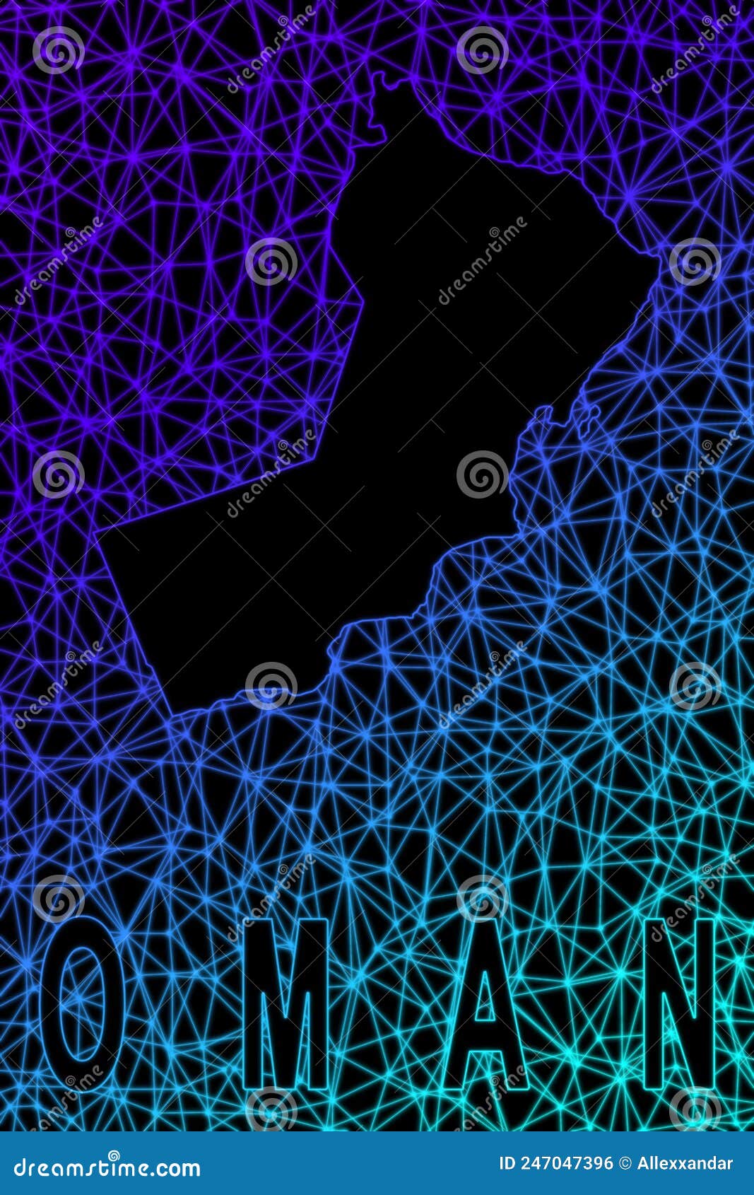 Map of Oman, Polygonal Mesh Line Map Stock Illustration - Illustration ... Map of Oman, Polygonal Mesh Line Map Stock Illustration - Illustration ...