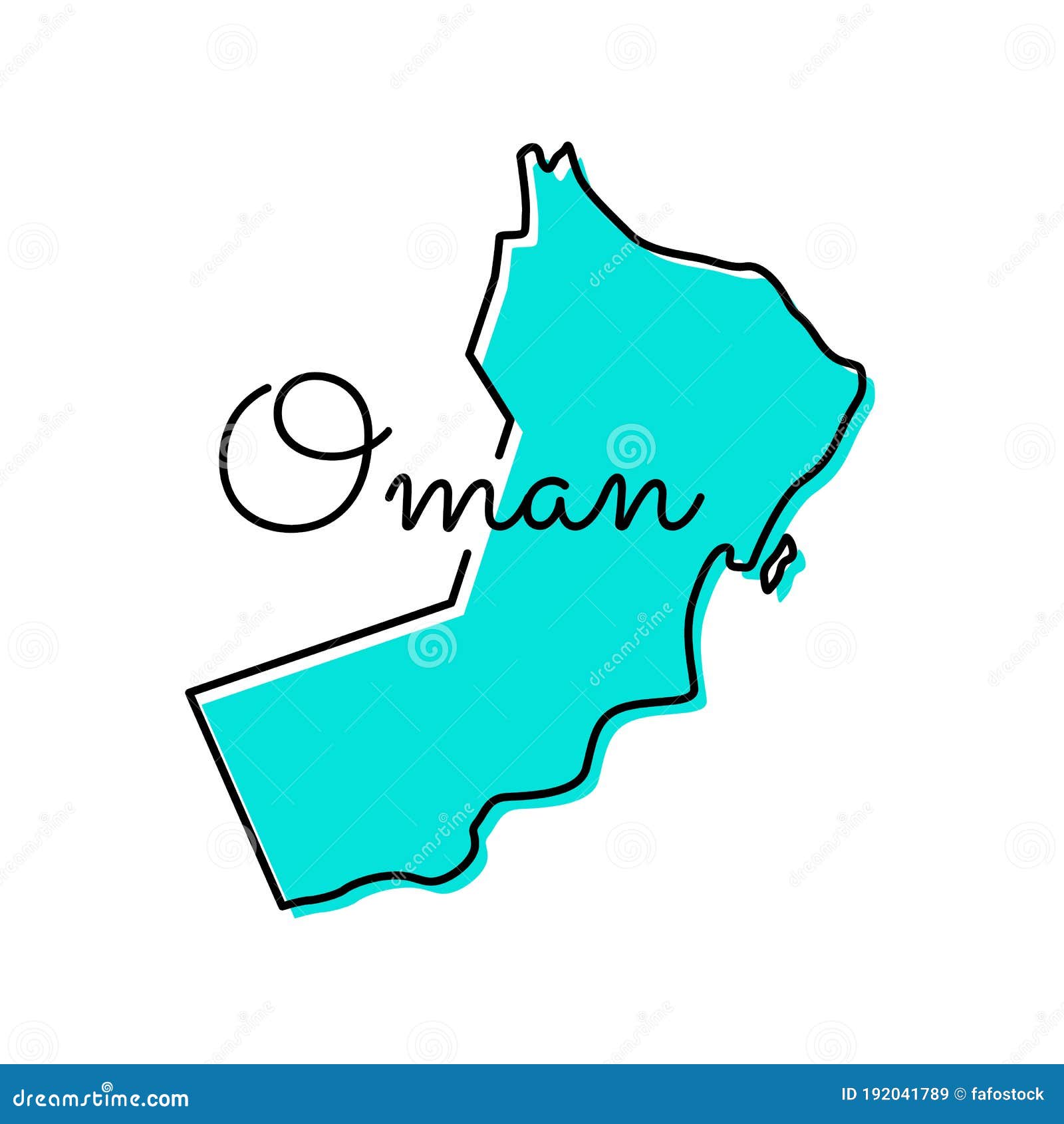 Map of Oman Vector Design Template. Stock Vector - Illustration of ...