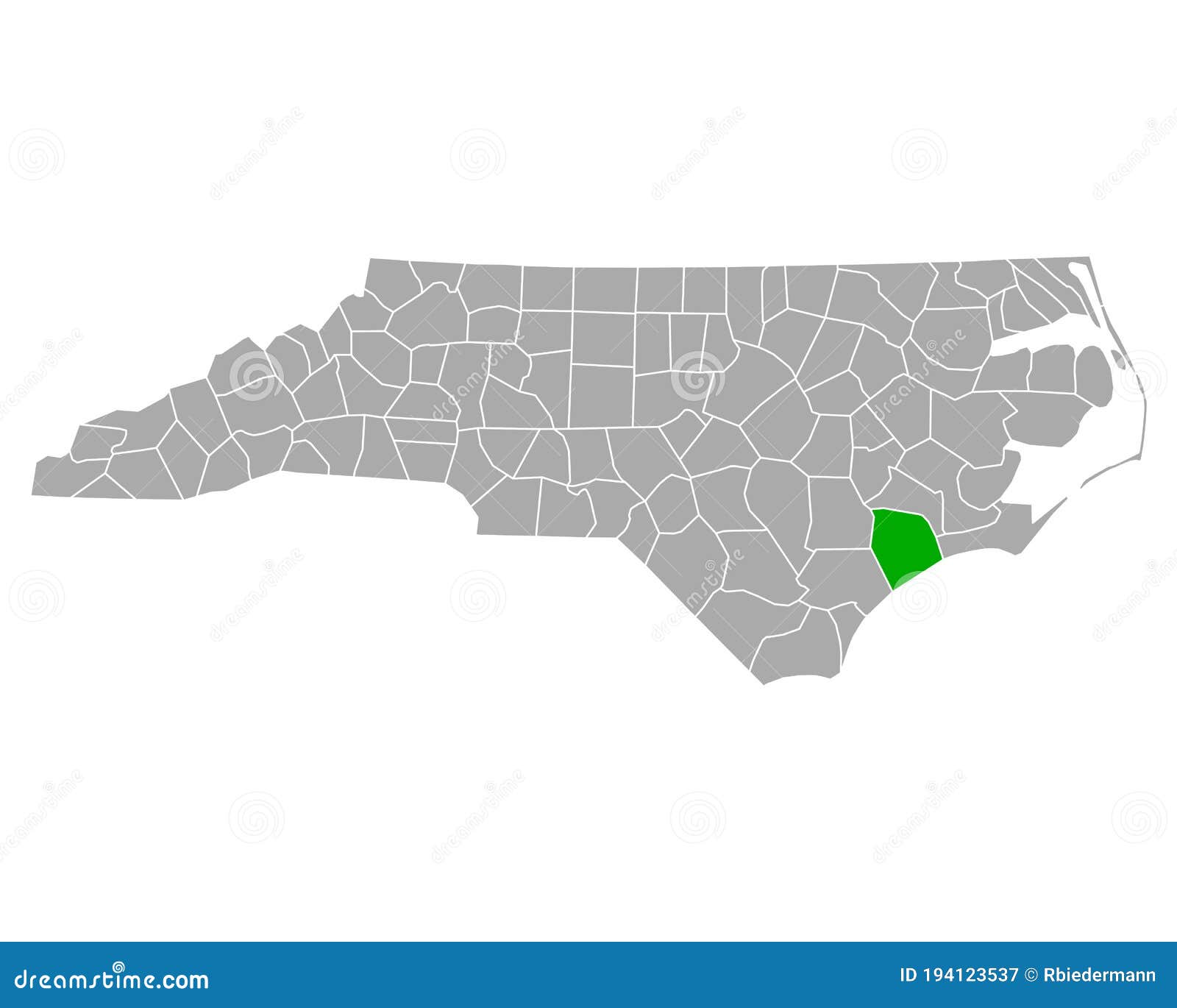 Map of Onslow in North Carolina Stock Vector - Illustration of vector ...