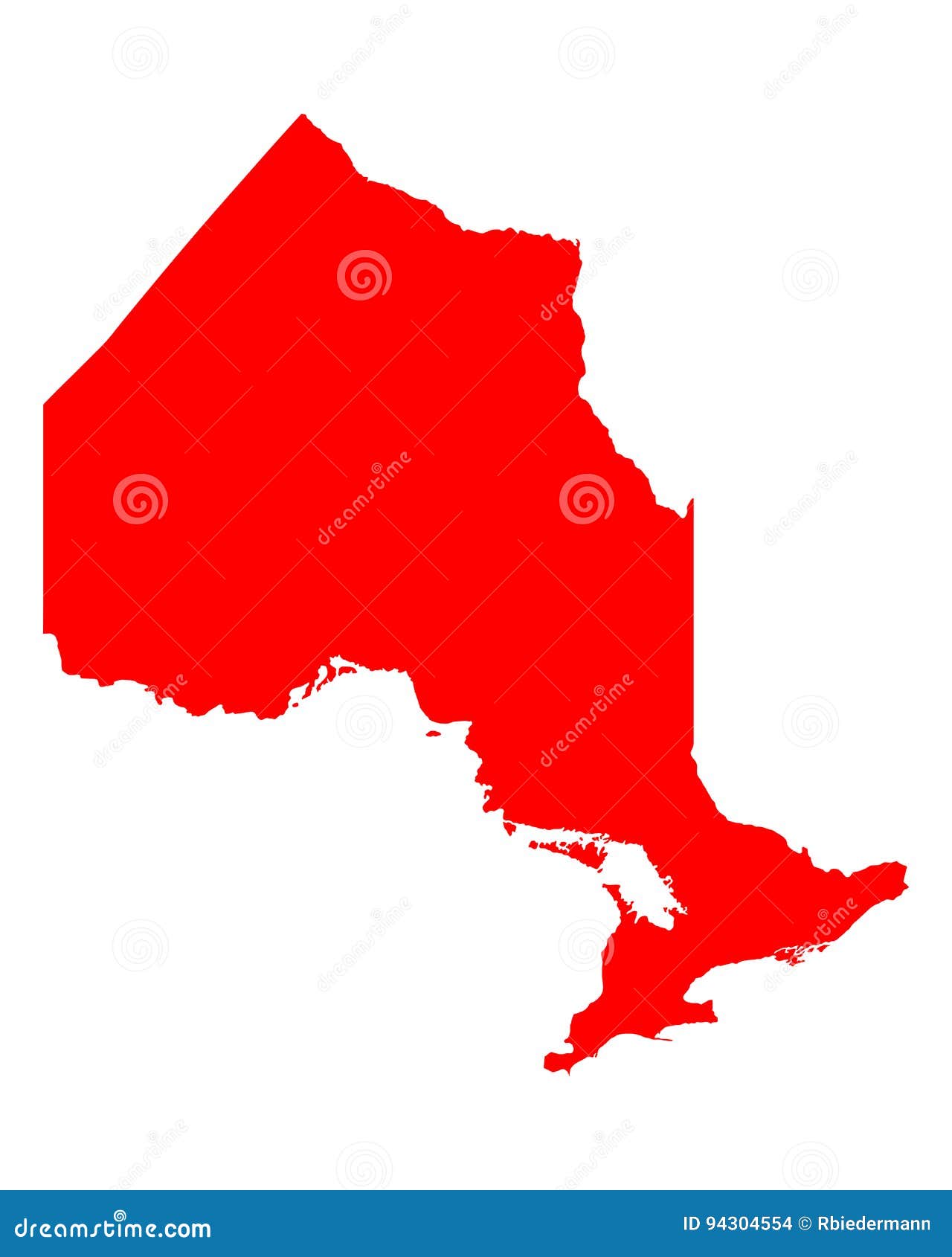 Map of Ontario stock vector. Illustration of vector, isolated - 94304554