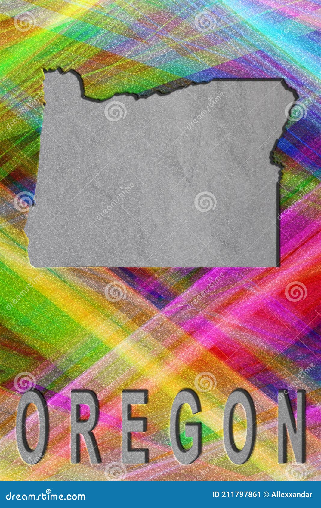 Colorful Oregon Political Map With Clearly Labeled, Separated Layers ...