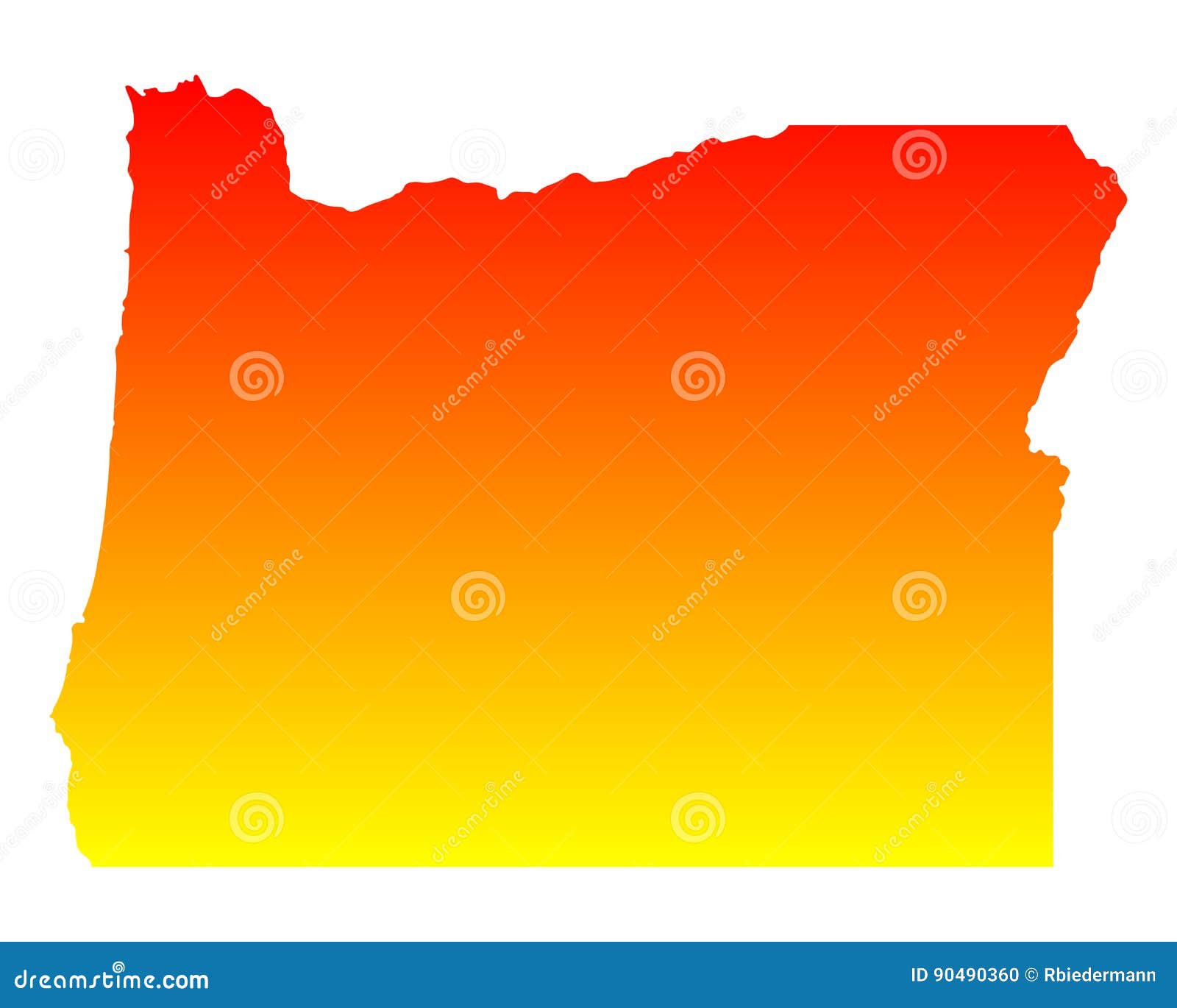 Map of Oregon stock vector. Illustration of states, federal - 90490360
