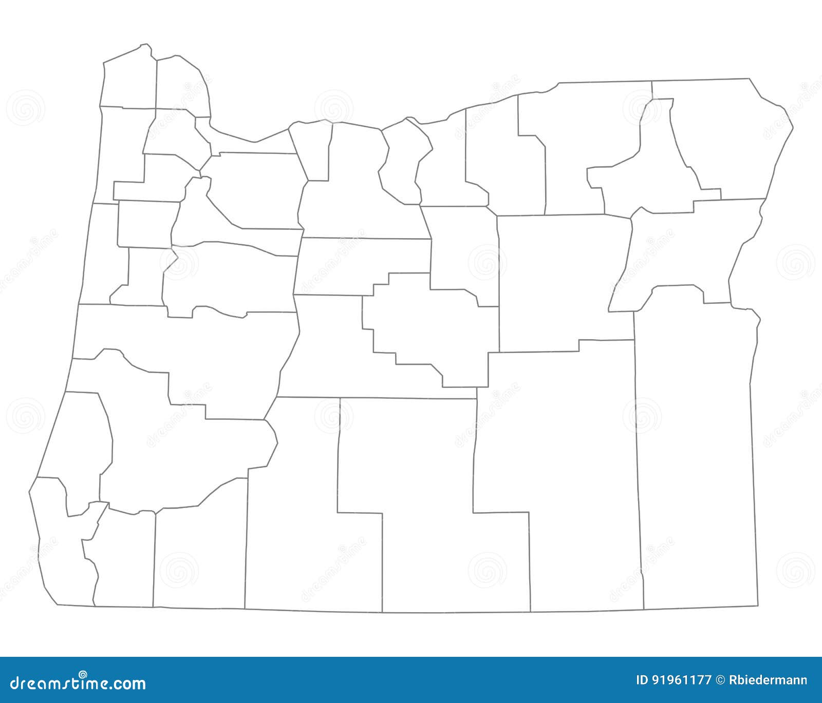 Map of Oregon stock vector. Illustration of gray, travel - 91961177