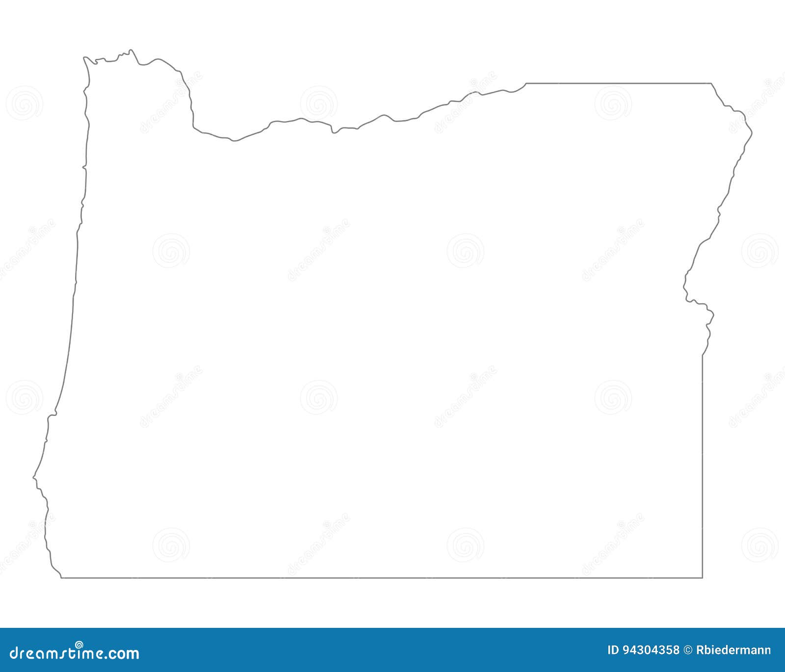 Map of Oregon stock vector. Illustration of contour, cartography - 94304358