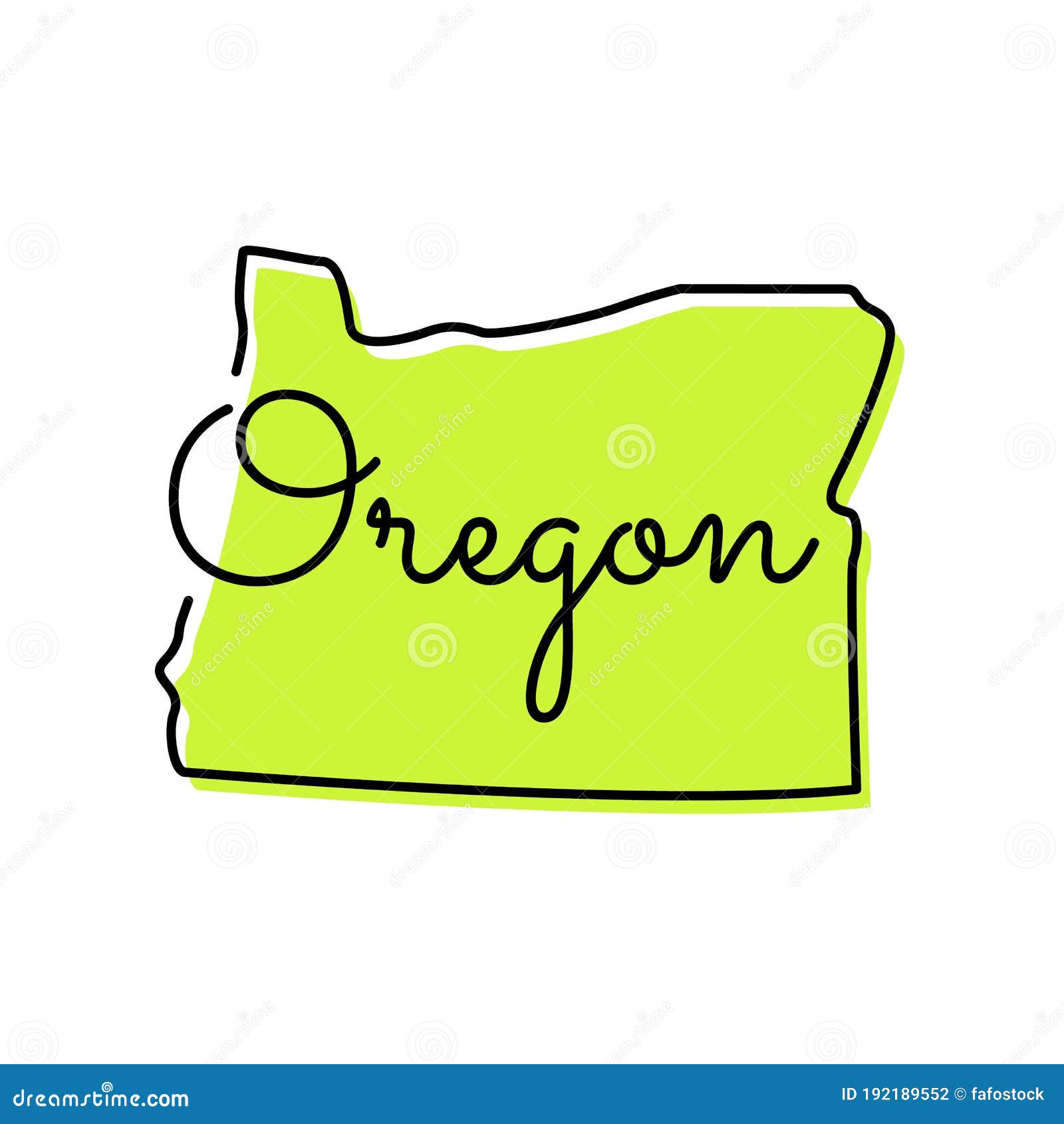 Map of Oregon Vector Design Template. Stock Vector - Illustration of ...