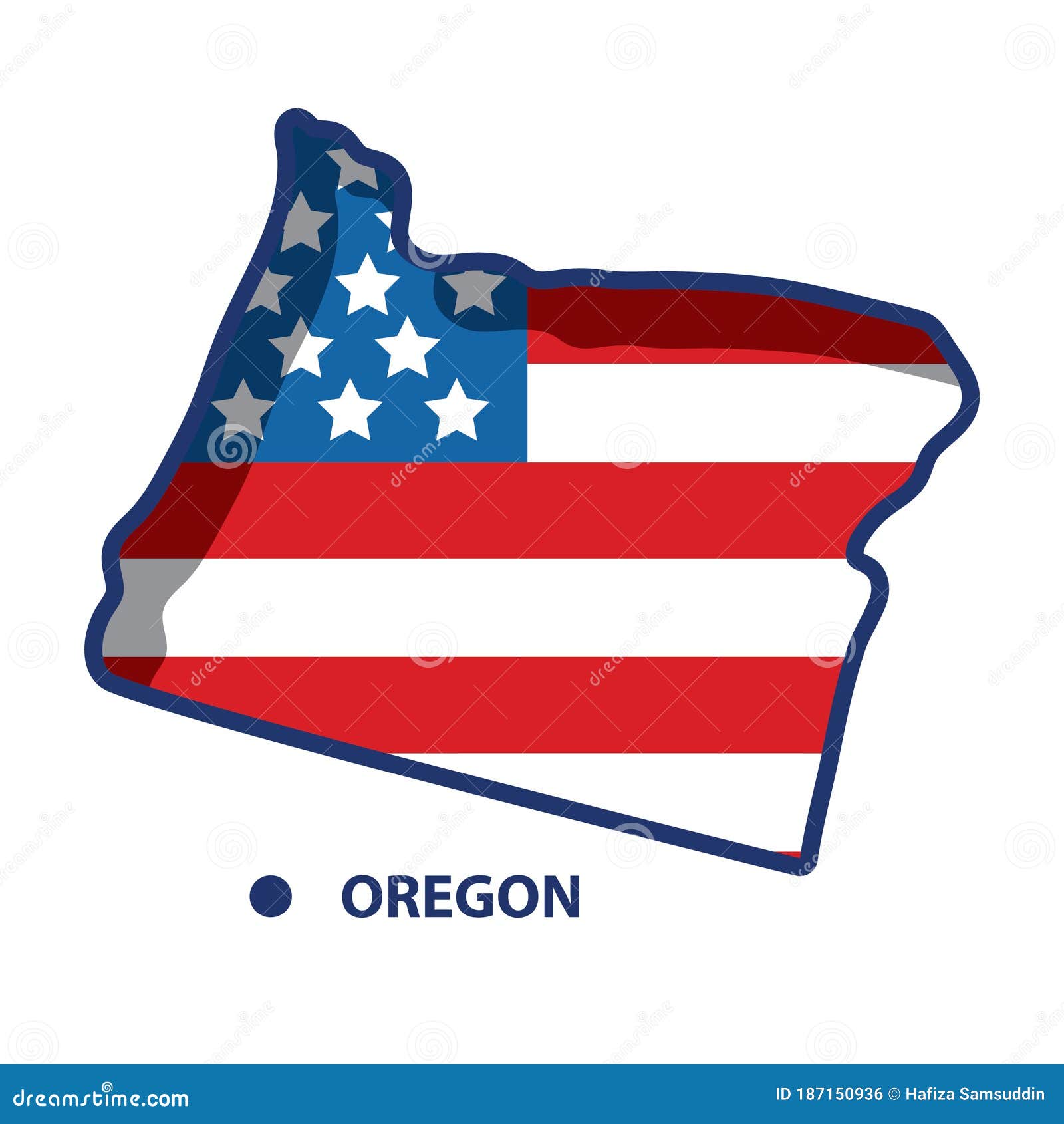Map of Oregon. Vector Illustration Decorative Design Stock Vector ...