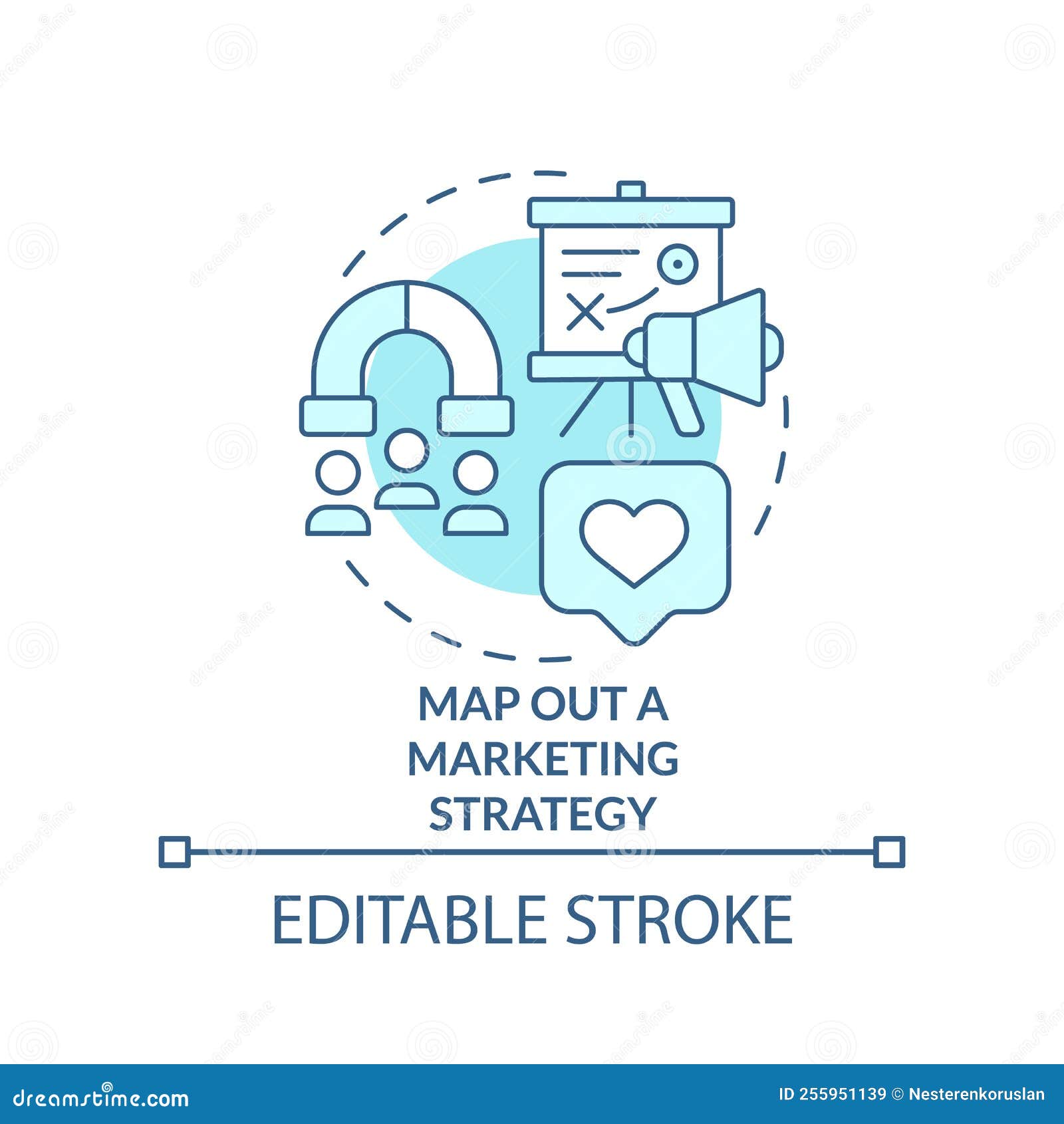 Map Out Marketing Strategy Turquoise Concept Icon Stock Vector ... Map Out Marketing Strategy Turquoise Concept Icon Stock Vector ...