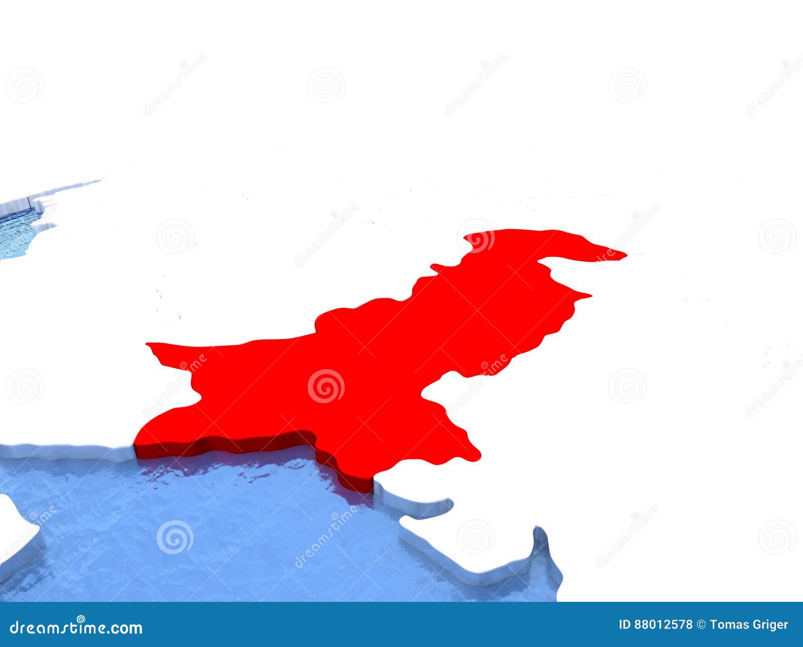 Map of Pakistan on globe stock illustration. Illustration of ...