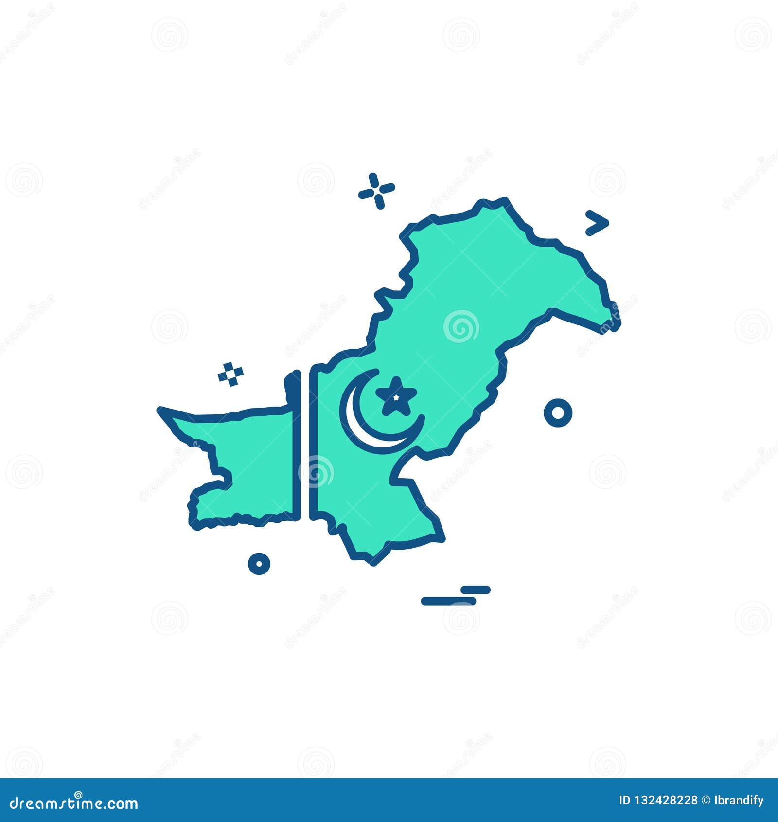 Map pakistan icon vector stock vector. Illustration of geography ...