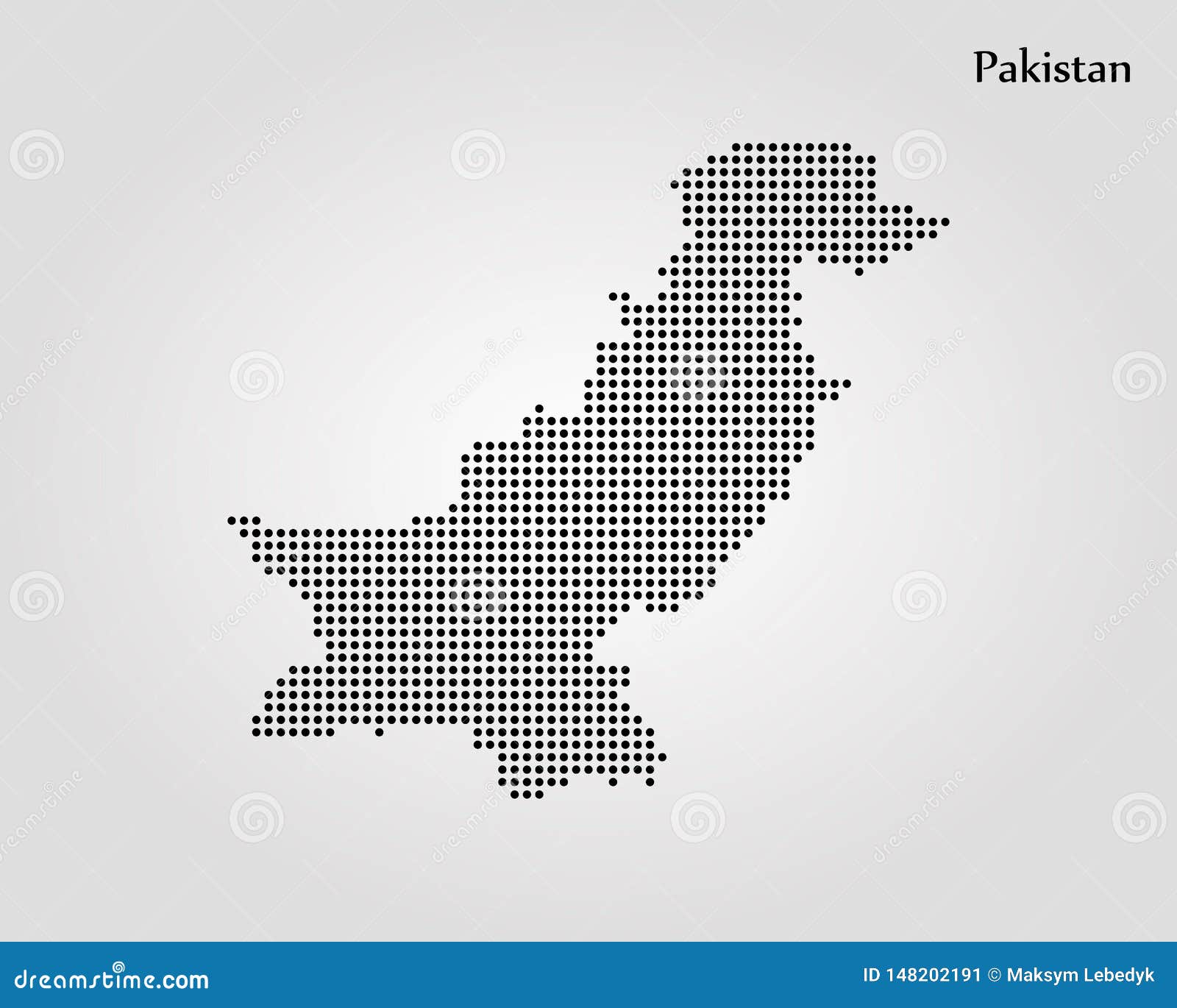 Pakistan Vector Map With Border Lines Of Provinces Using Gray Color On ...