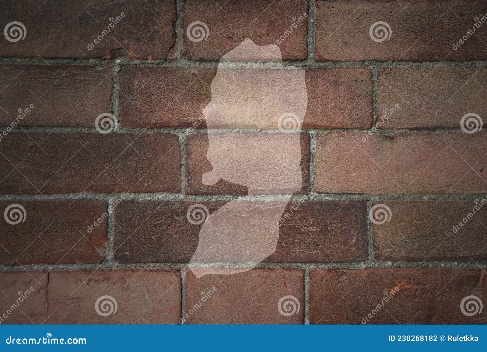 Map of Palestine on a Old Brick Wall Stock Illustration - Illustration ...