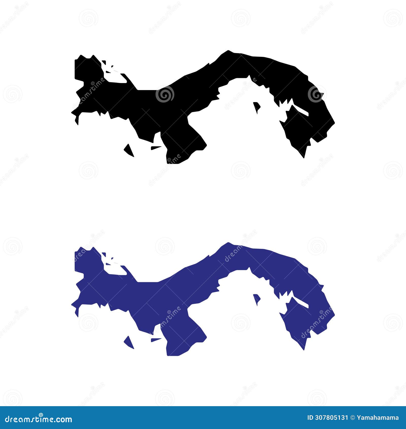 Map Panama stock vector. Illustration of vector, simple - 307805131