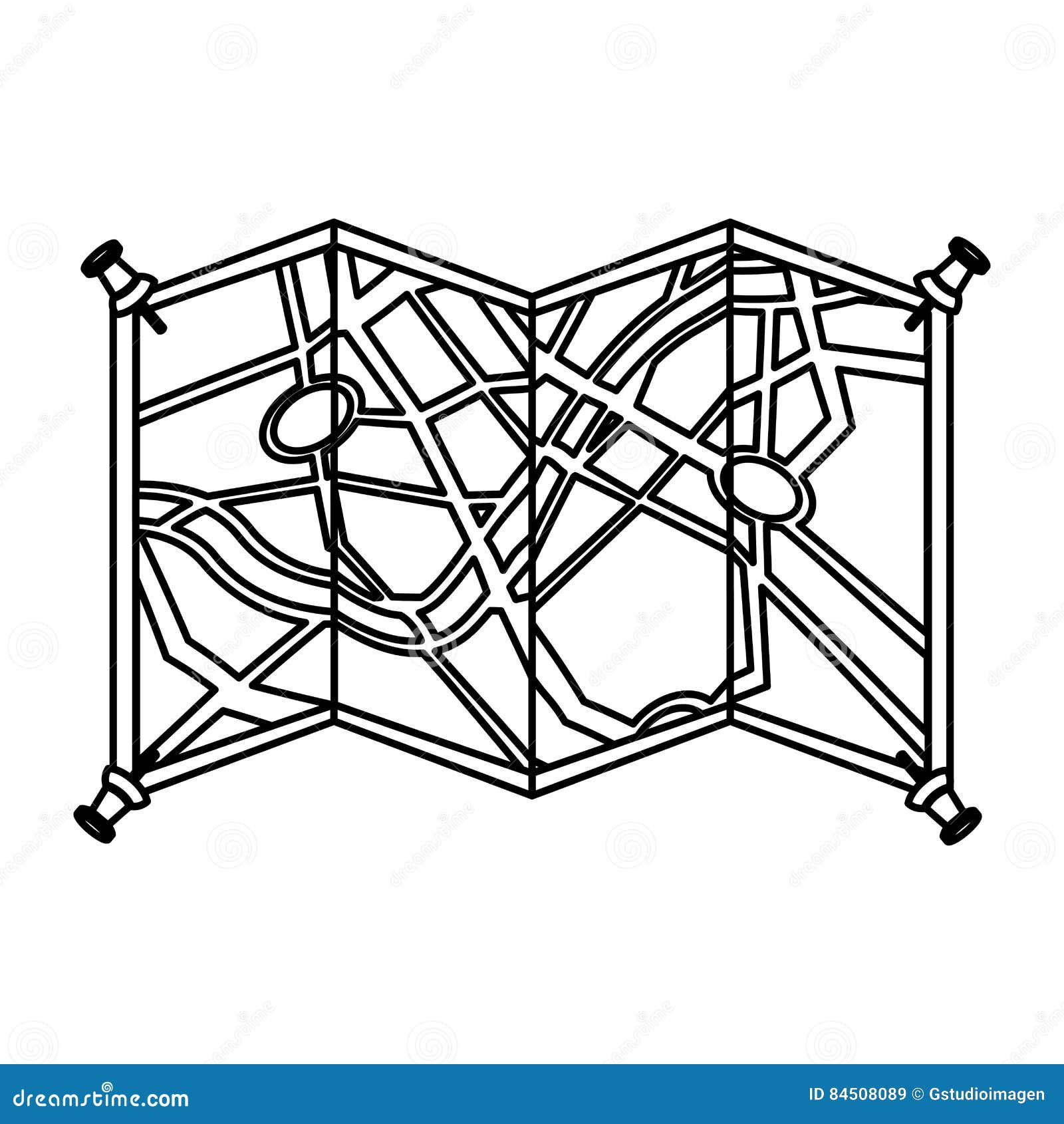 Map Paper Guide Icon Stock Illustration | CartoonDealer.com #84370945