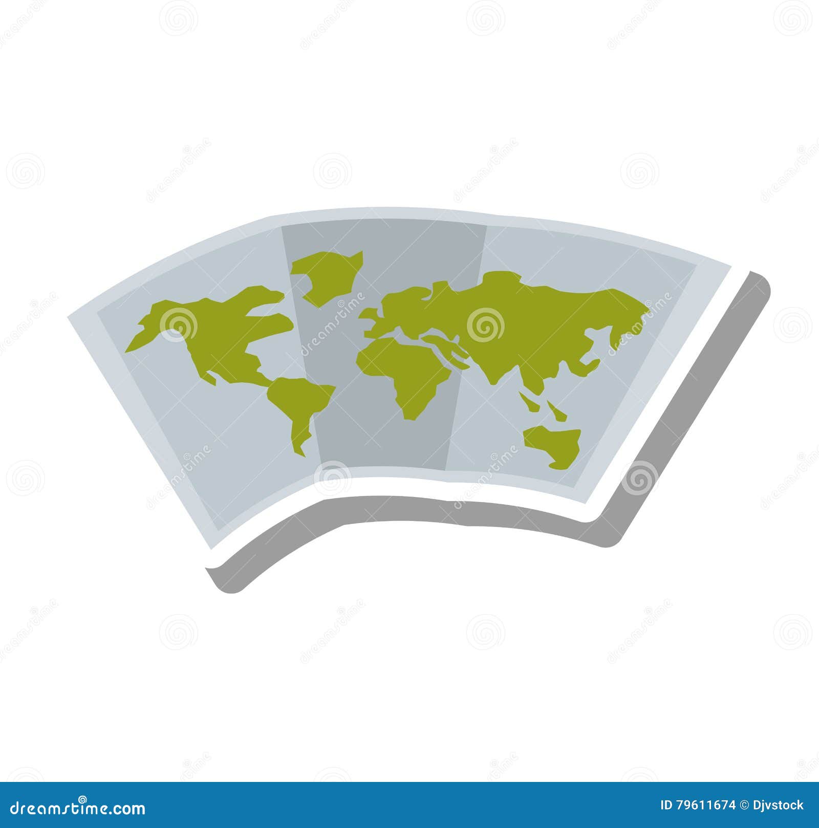 Map Paper Guide Isolated Icon Stock Vector - Illustration of guide ...