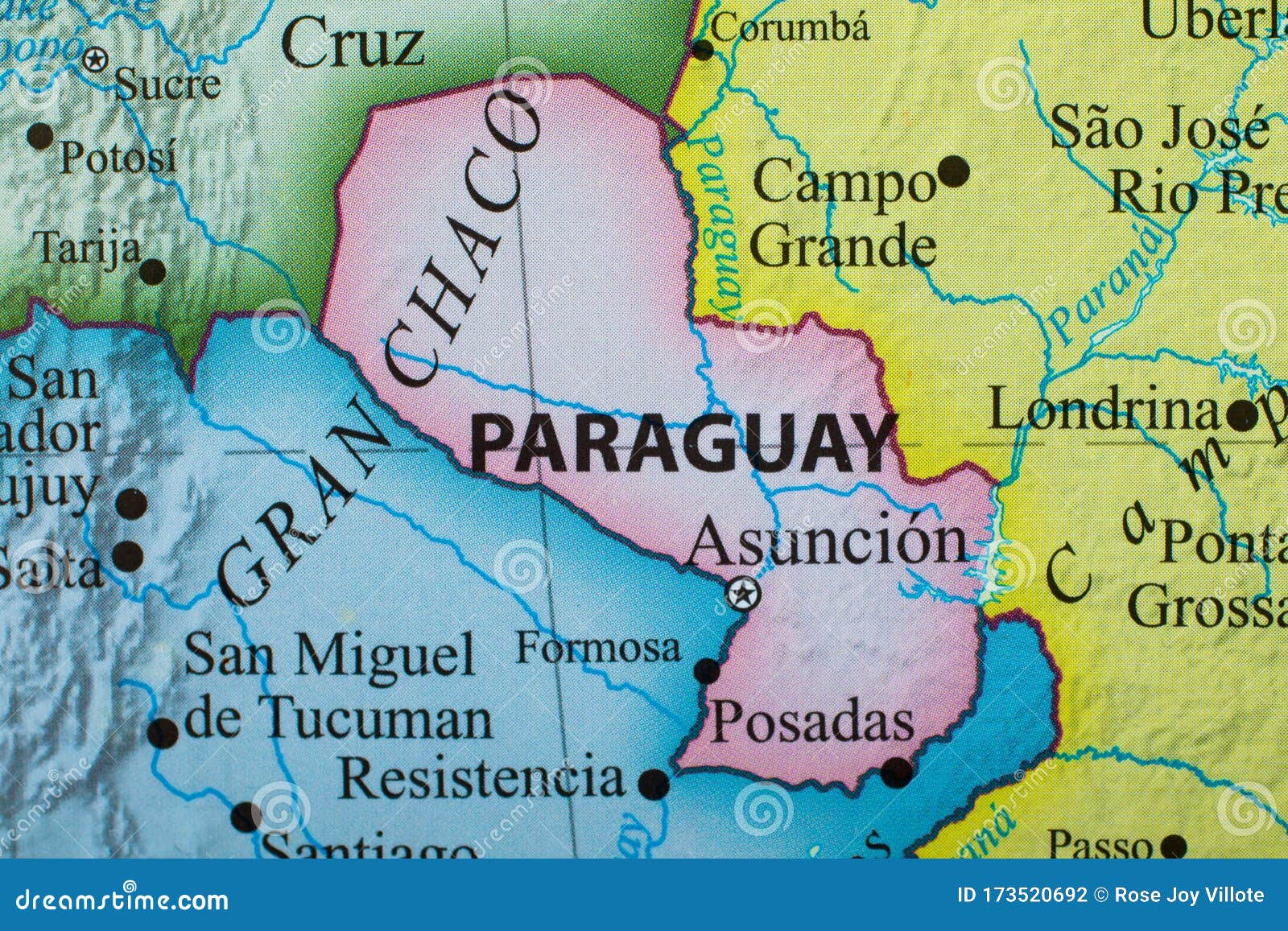 Map of Paraguay stock photo. Image of country, south - 173520692 Map of Paraguay stock photo. Image of country, south - 173520692