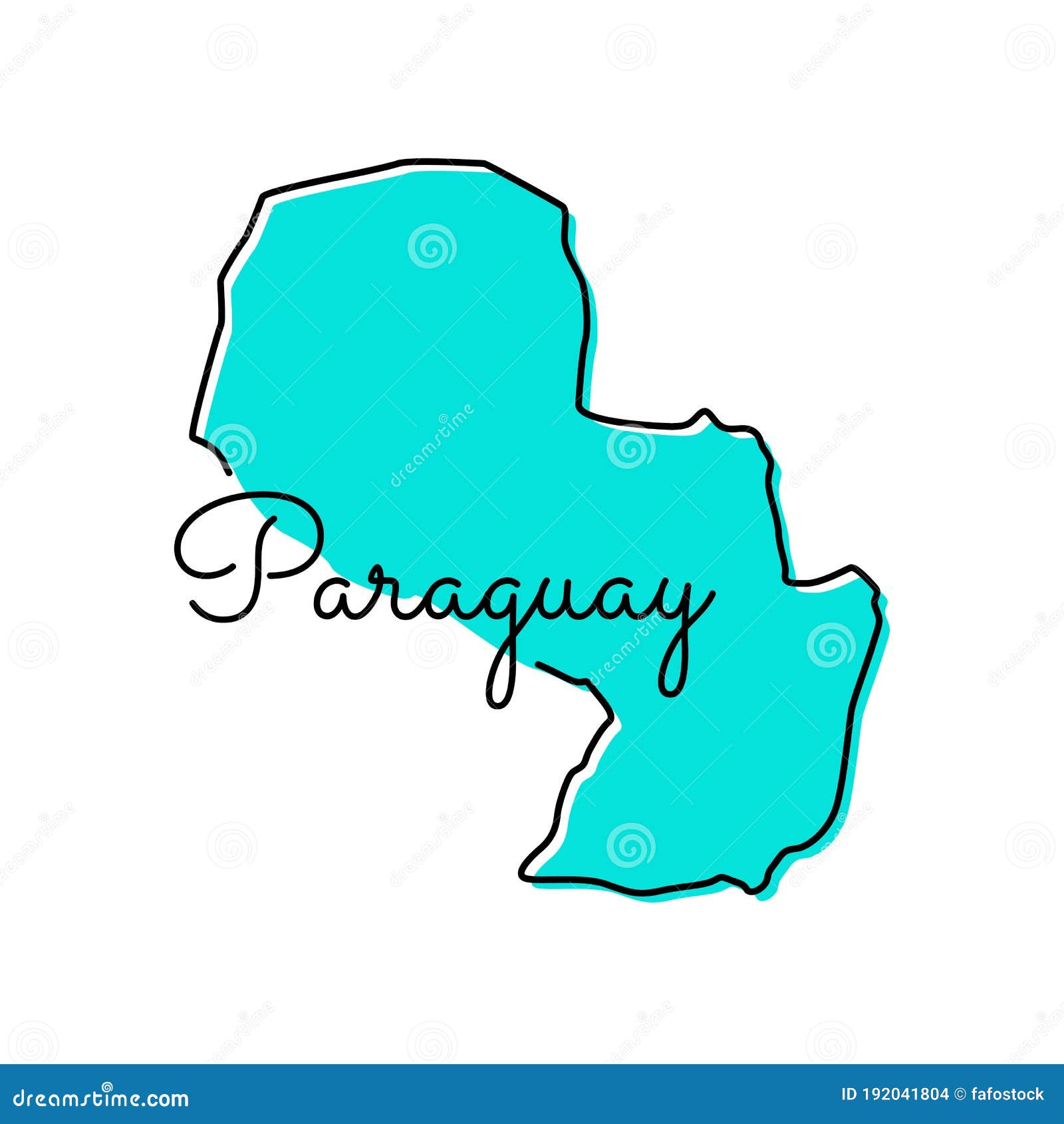 Map of Paraguay Vector Design Template. Stock Vector - Illustration of ...