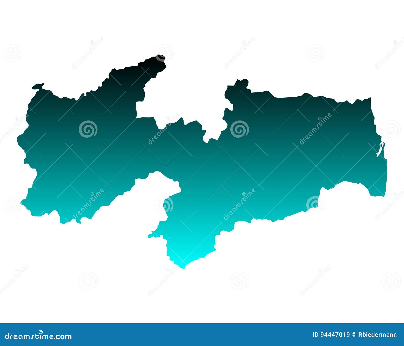 Map of Paraiba stock vector. Illustration of state, contour - 94447019