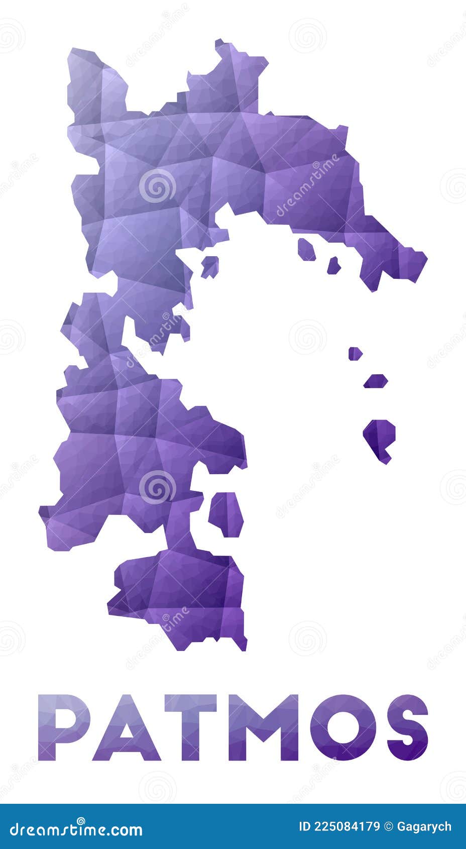 Map of Patmos. stock vector. Illustration of graphic - 225084179