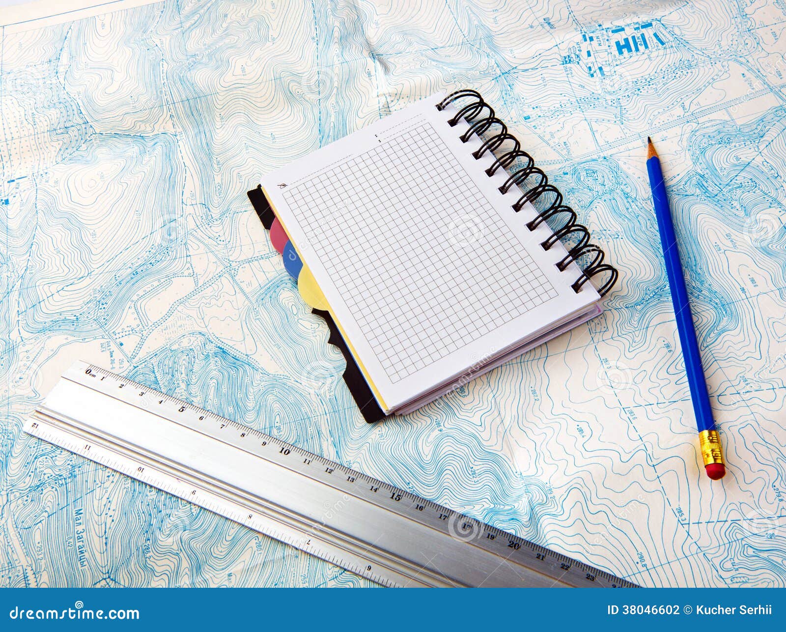 Map stock photo. Image of measuring, line, office, printout - 38046602