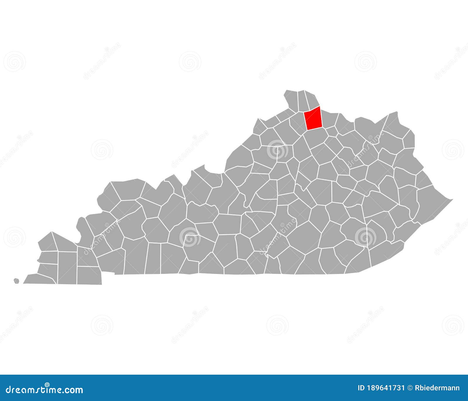 Map of Pendleton in Kentucky Stock Vector - Illustration of cartography ...