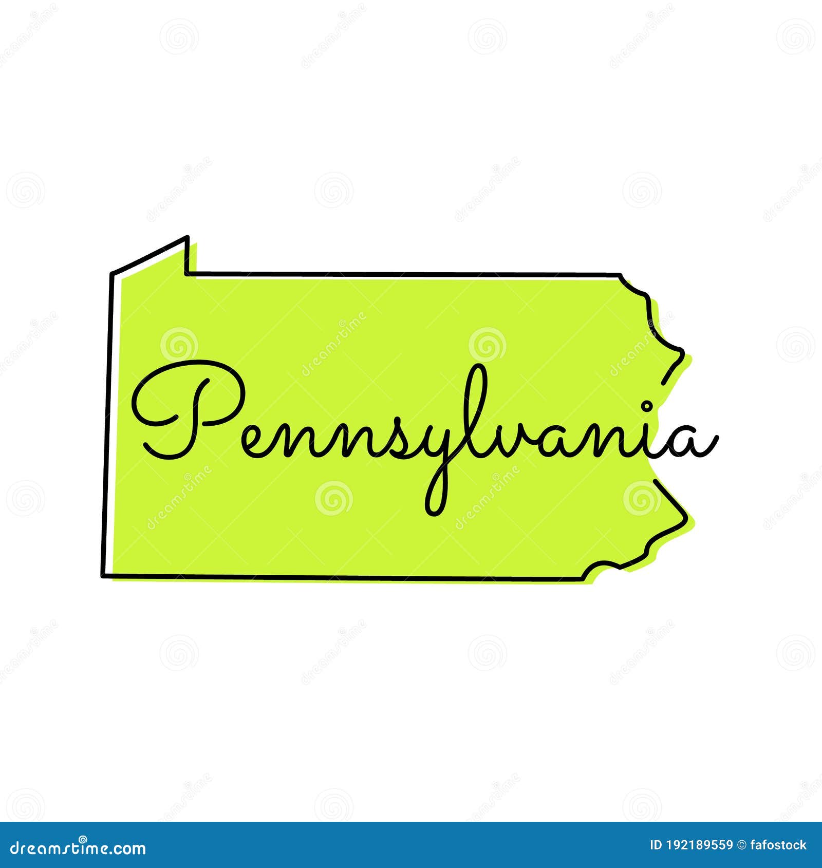 Map of Pennsylvania Vector Design Template. Stock Vector - Illustration ...