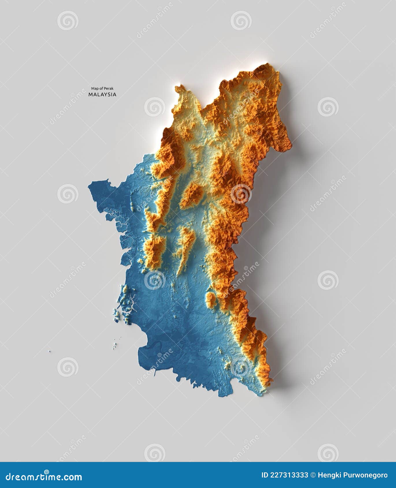 Map of Perak, Malaysia stock illustration. Illustration of country ...