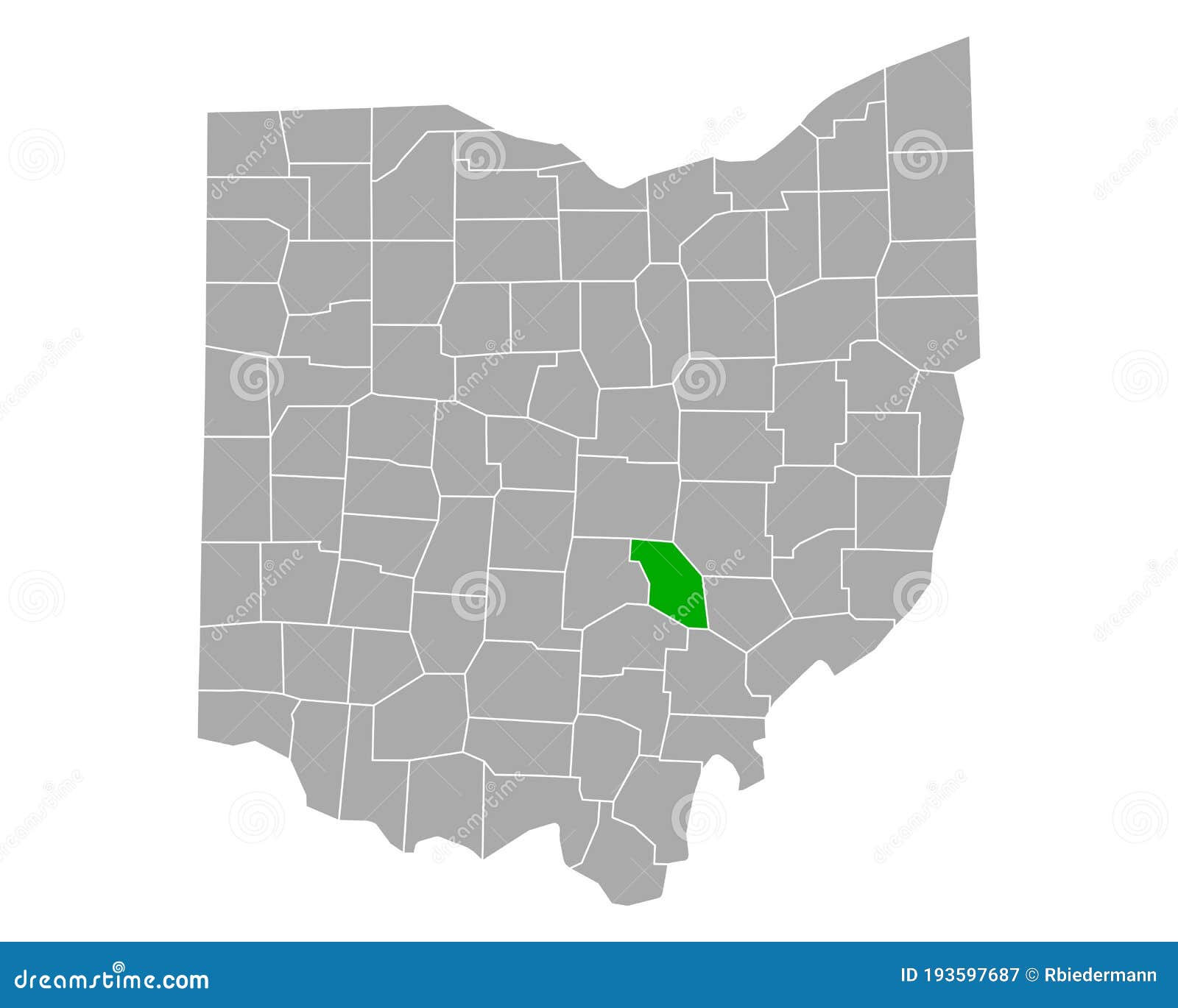 Map of Perry in Ohio stock vector. Illustration of county - 193597687