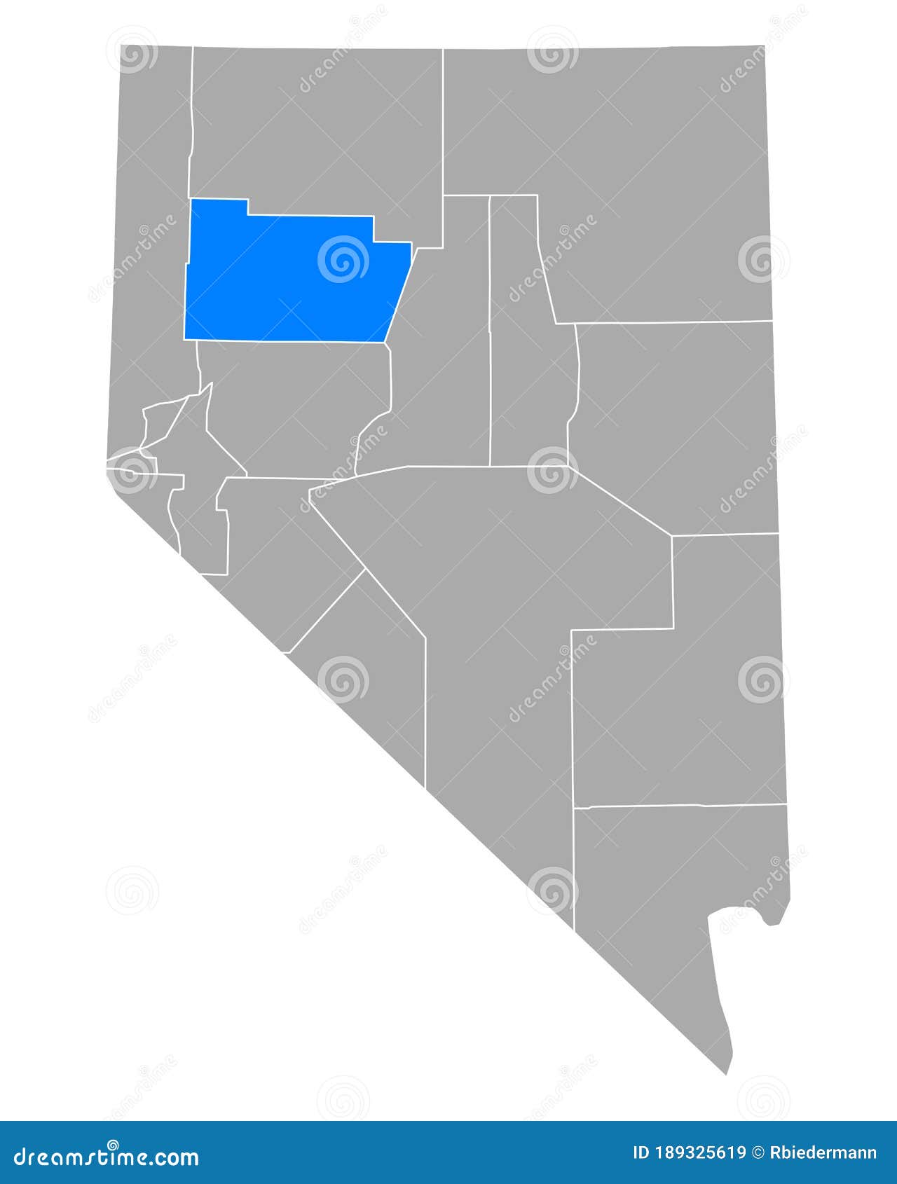 Map of Pershing in Nevada stock vector. Illustration of isolated ...
