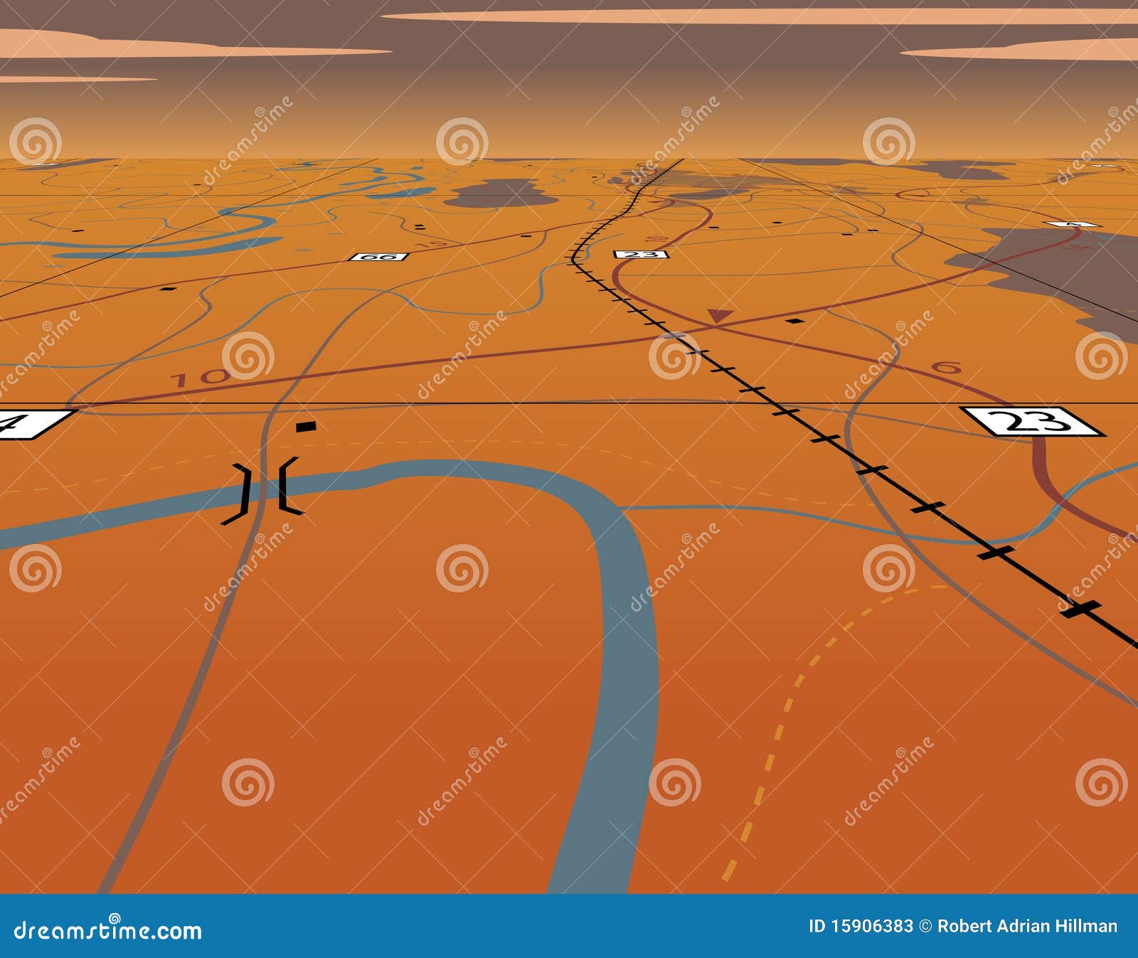 Map perspective stock vector. Illustration of perspective - 15906383