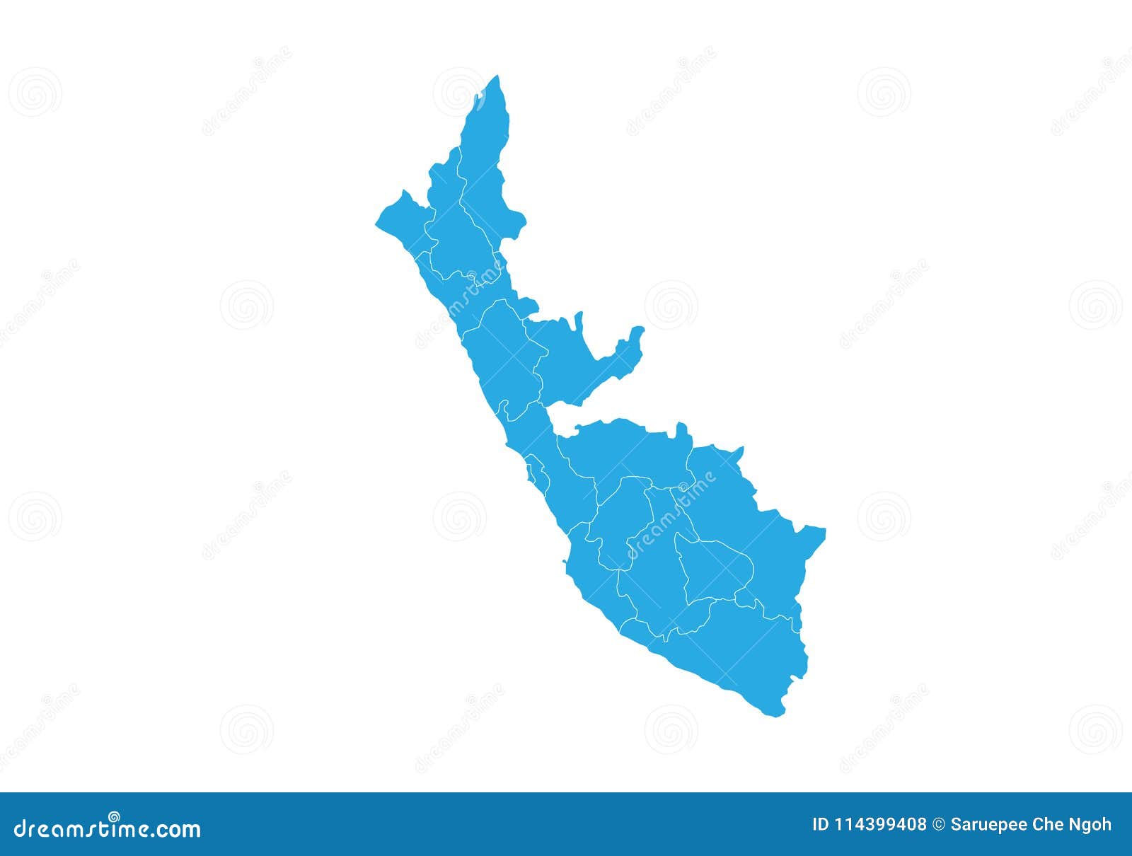 Map of Peru. High Detailed Vector Map - Peru Stock Vector ...