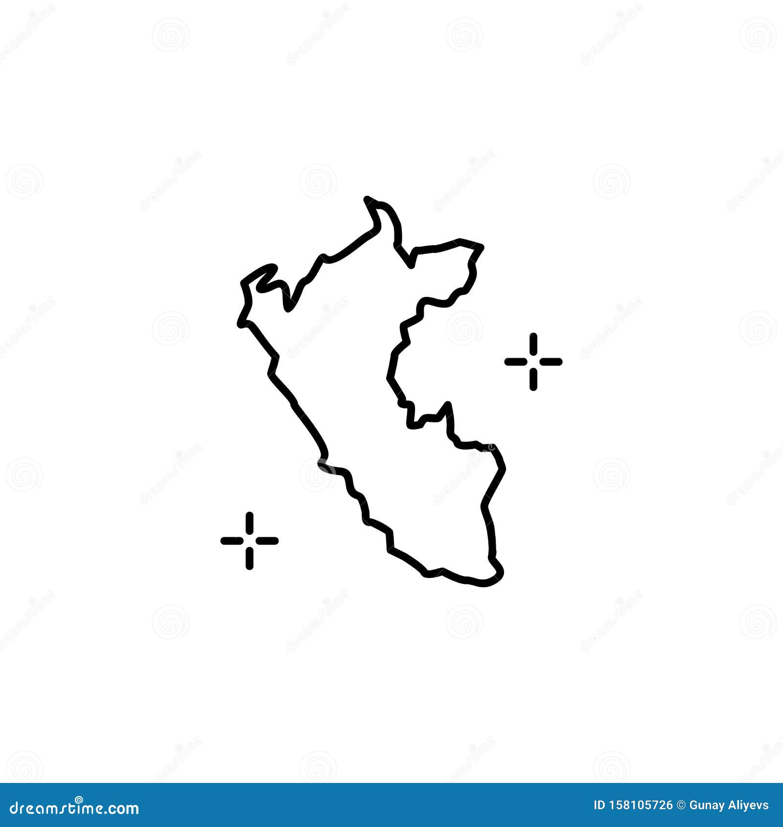 Peru Sol Icon Of 3 Types Color, Black And White, Outline. Isolated ...