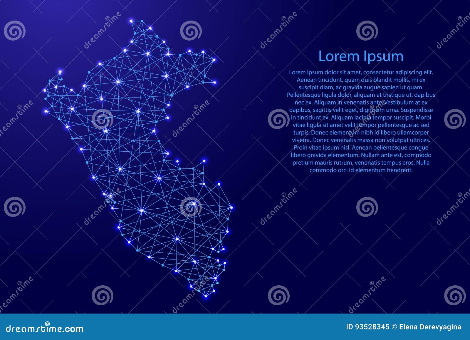 Map Of Peru, Polygonal Mesh Line Map Royalty-Free Stock Image ...