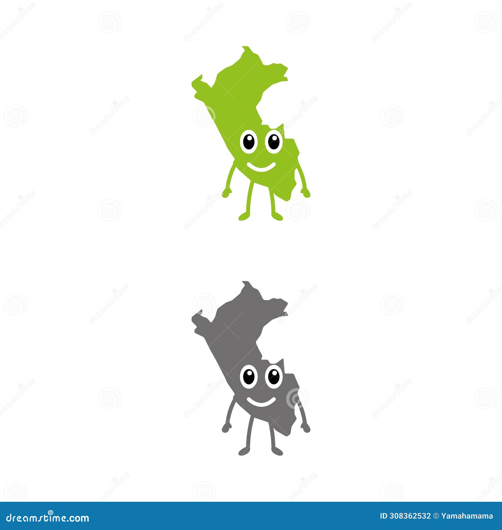 Map Peru 2 stock vector. Illustration of mascot, character - 308362532