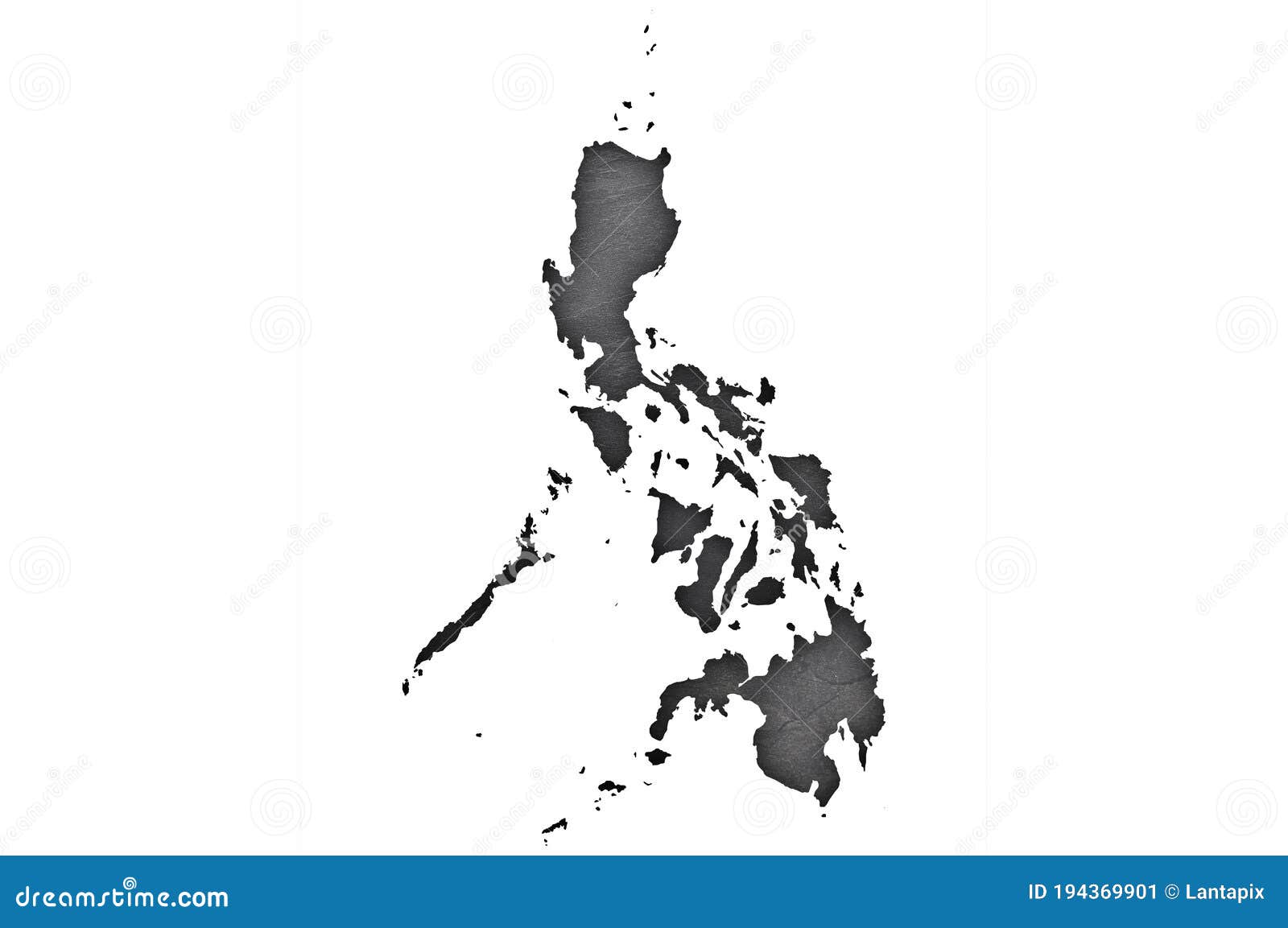 Map of Philippines on Dark Slate Stock Illustration - Illustration of ...