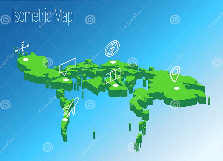 Map Philippines Isometric Concept. Stock Vector - Illustration of ...
