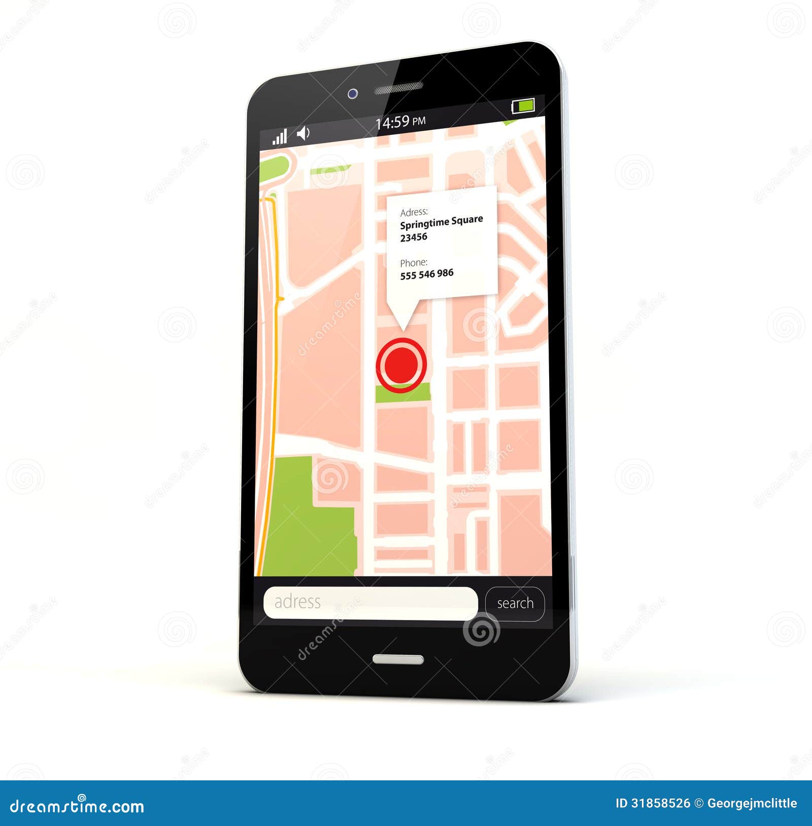 Map phone stock illustration. Illustration of media, concept - 31858526