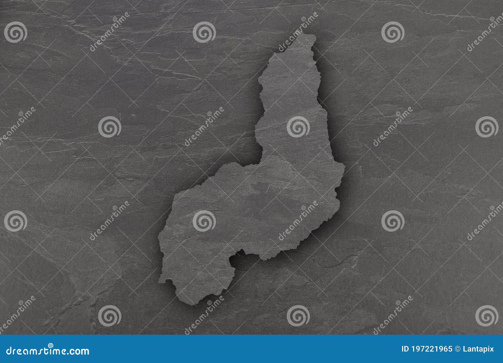 Map of Piaui on dark slate stock illustration. Illustration of board ...