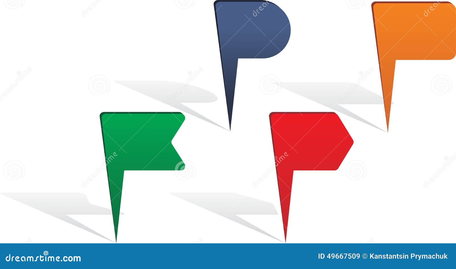 Map Pin Arrows Set. Vector Illustration Stock Vector - Illustration of ...