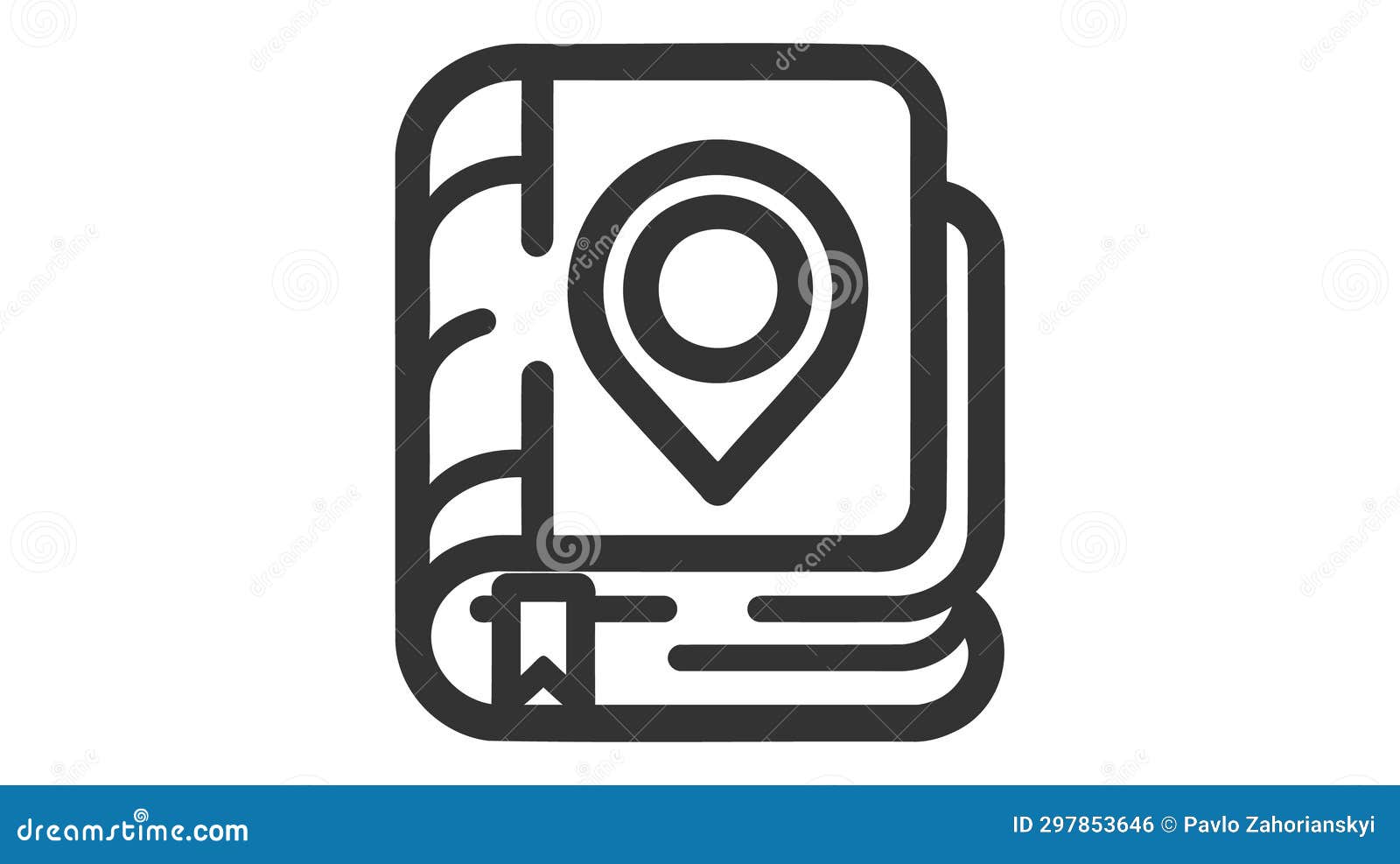 Map Pin Book Logo Template, Library Location Icon Design, Book Store ...